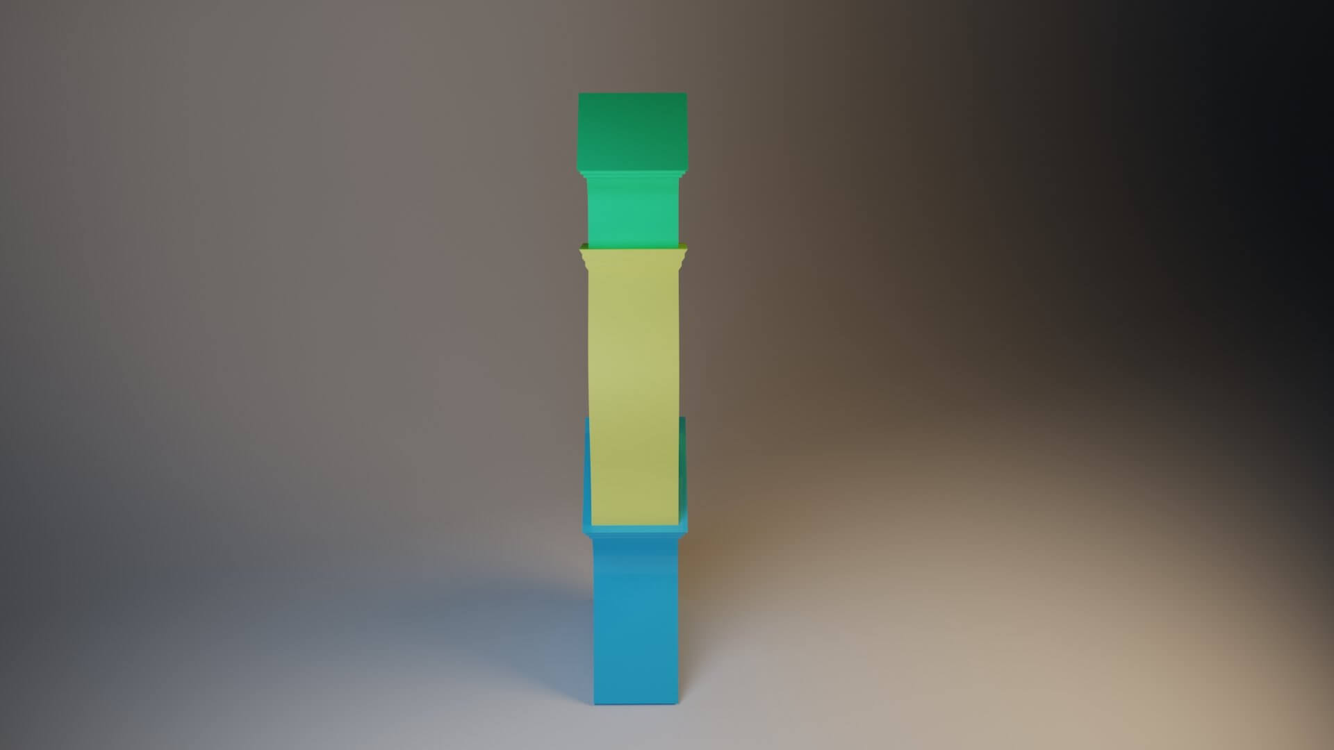 Curved Cupboard - 3D Model by malibusan