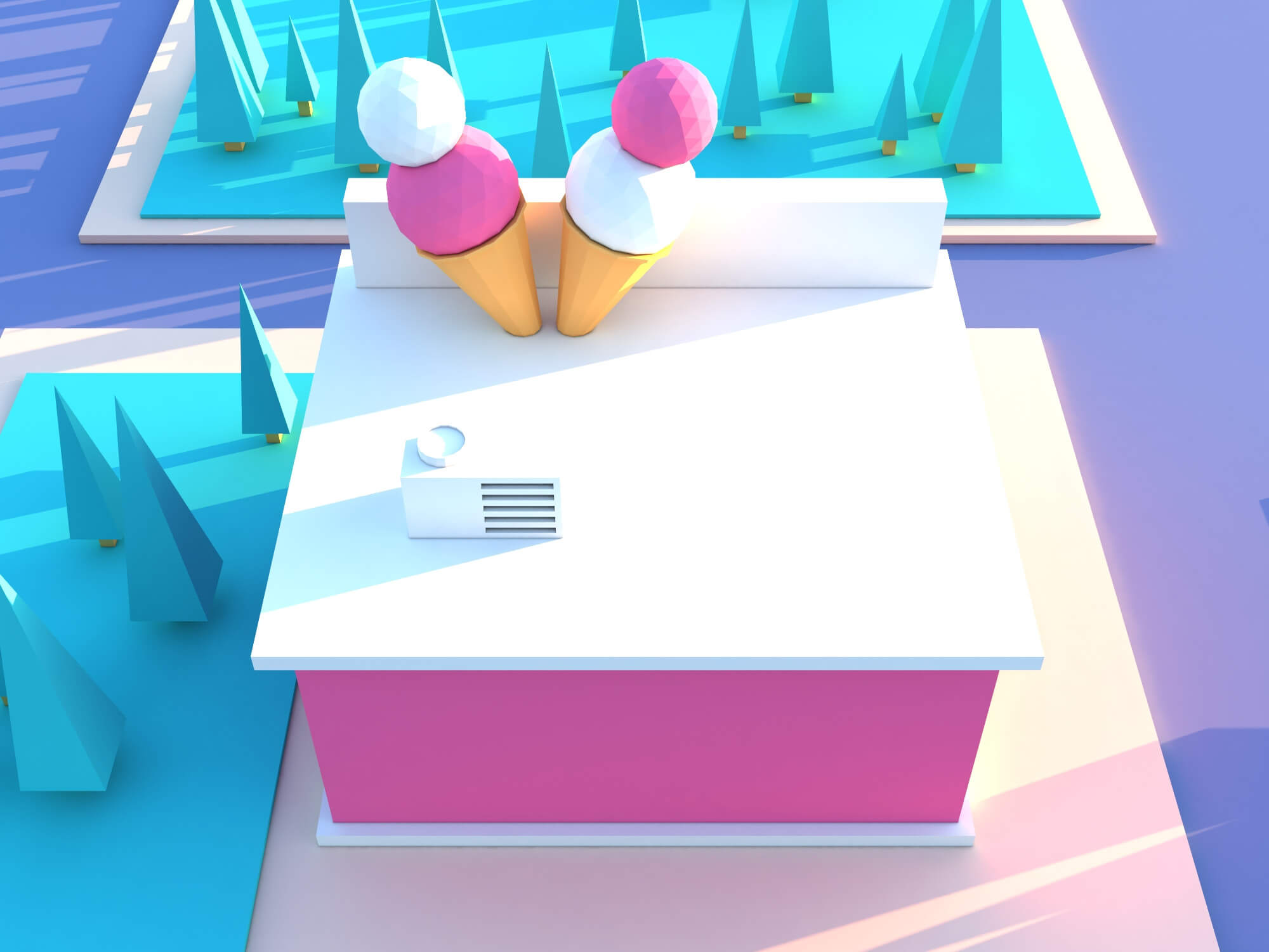 Cute Cartoon Candy Shop - 3D Model by malibusan