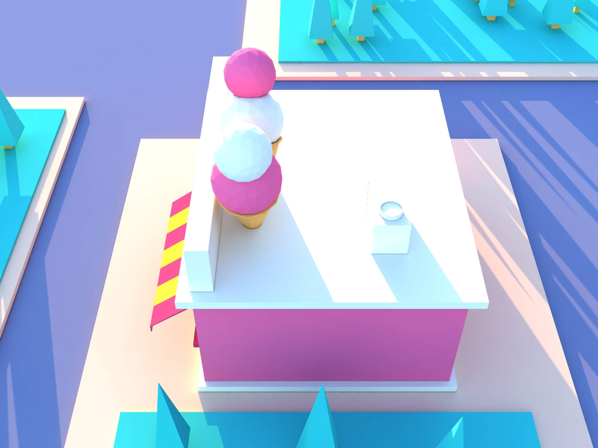 Cute Cartoon Candy Shop - 3D Model by malibusan