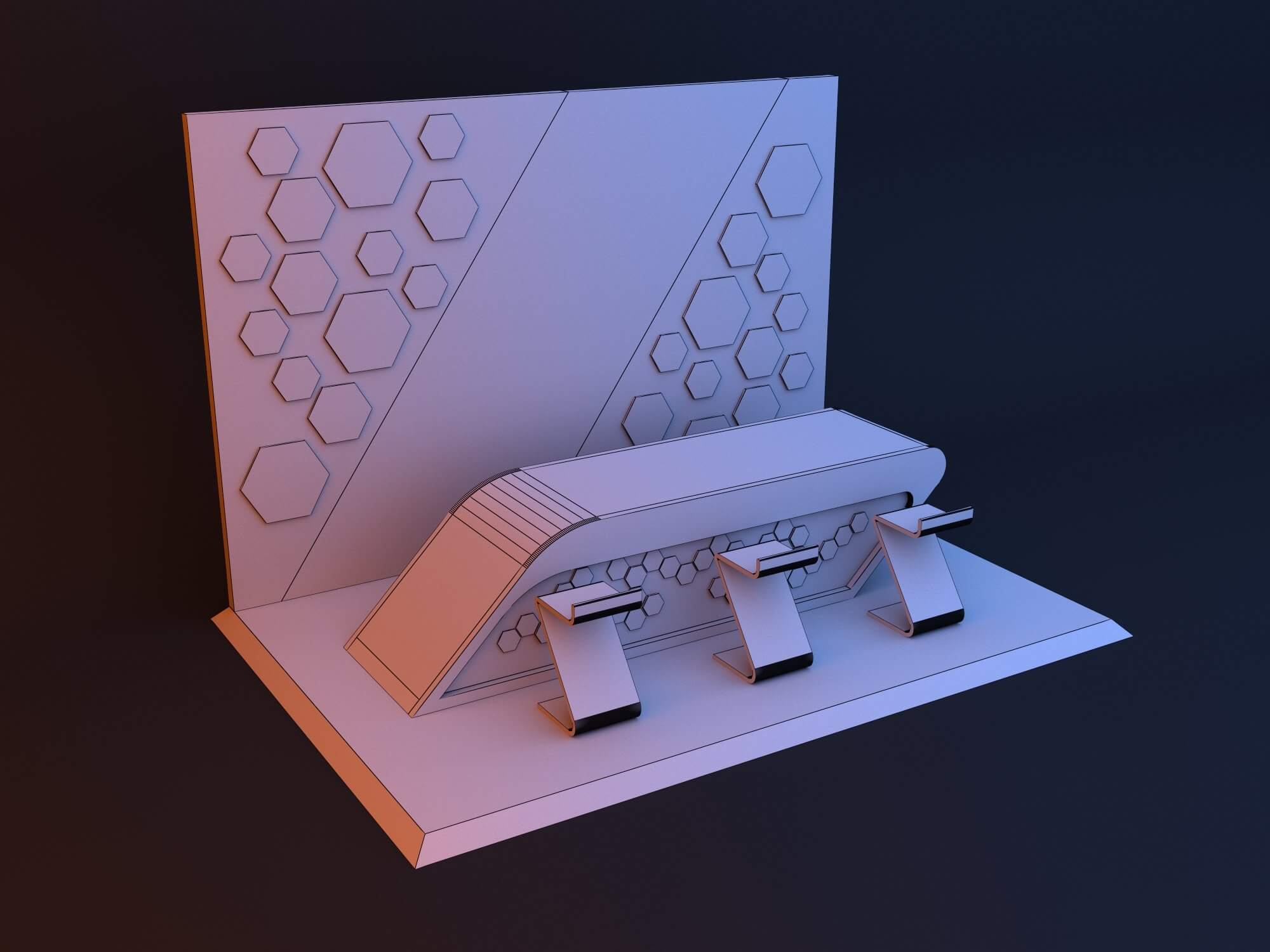 Cyber Loft Reception - 3D Model by malibusan