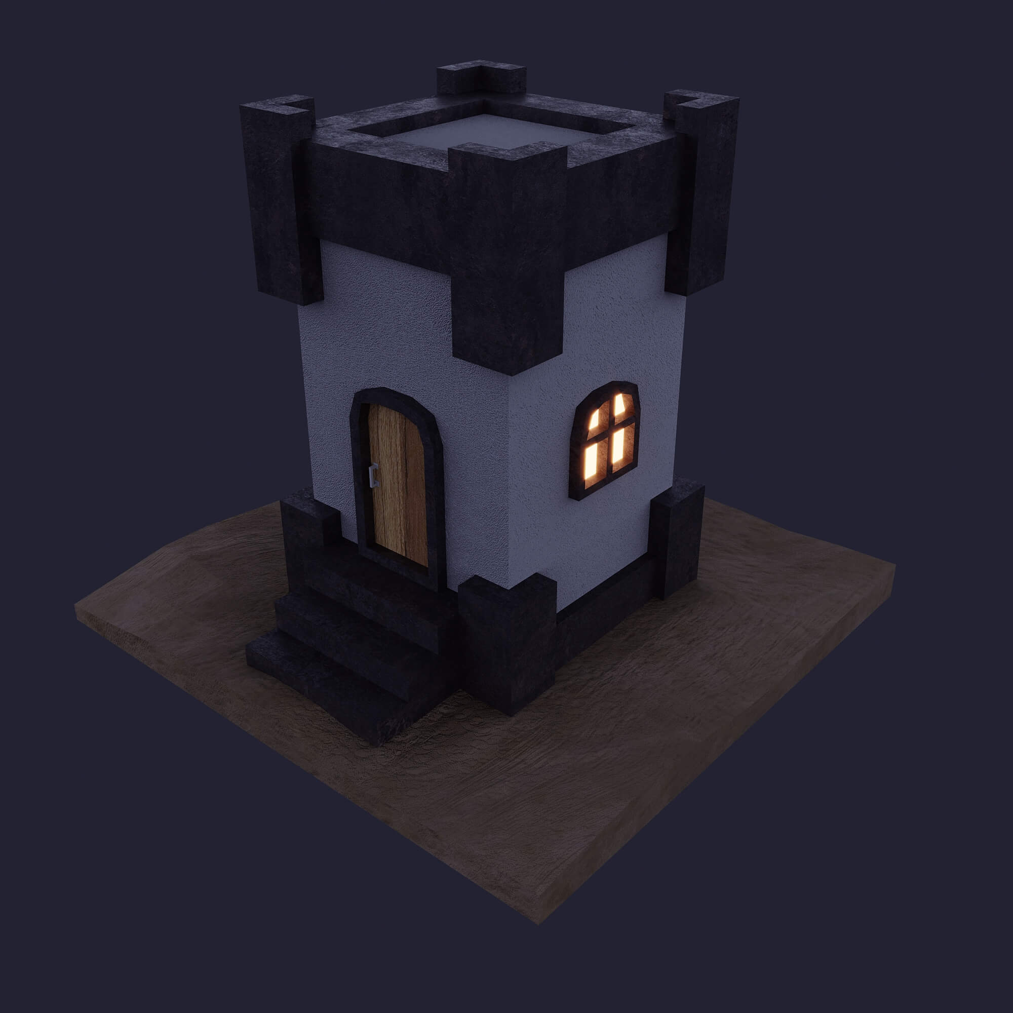 Dark Low Poly Fantasy Set Model by malibusan