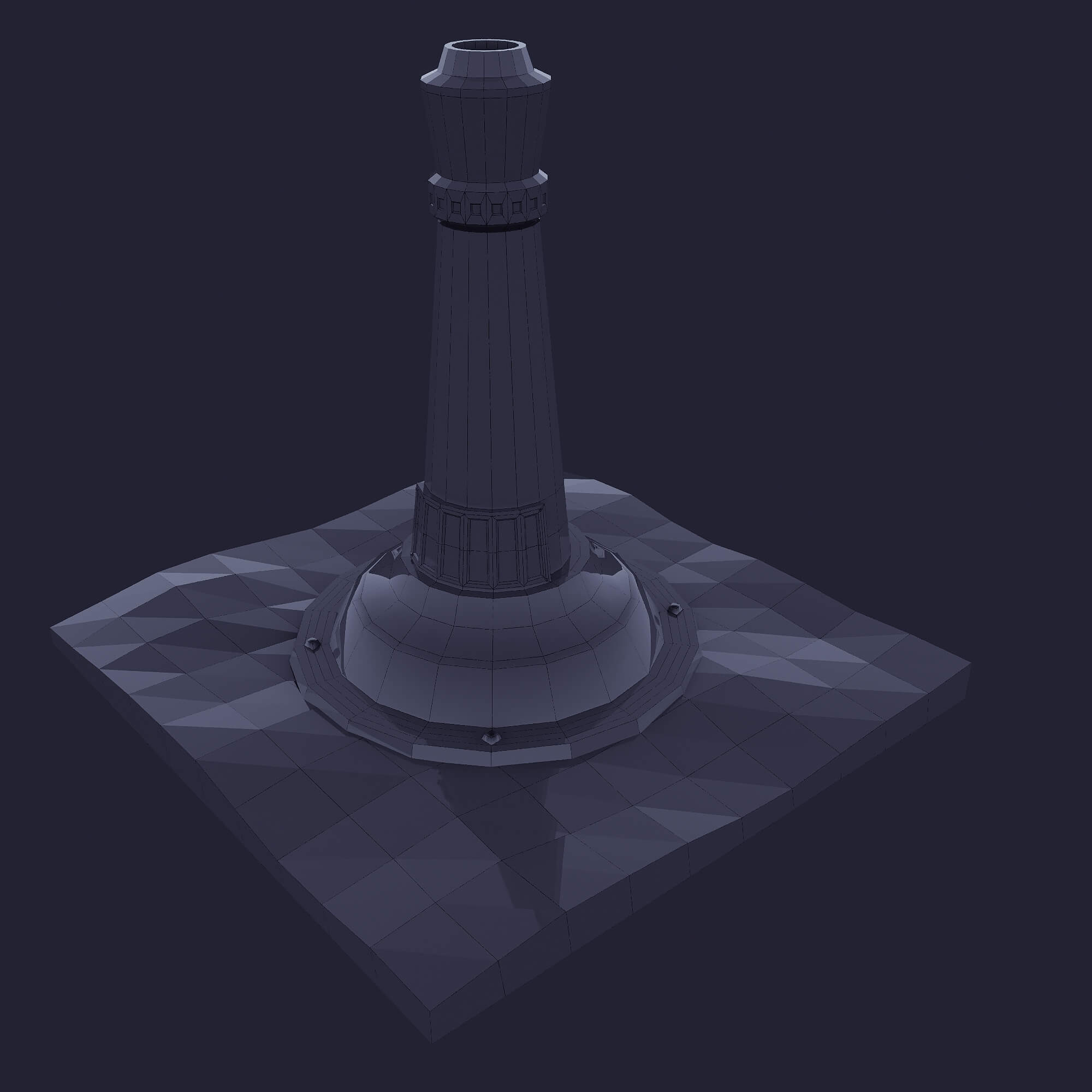 Dark Low Poly Fantasy Set Model by malibusan