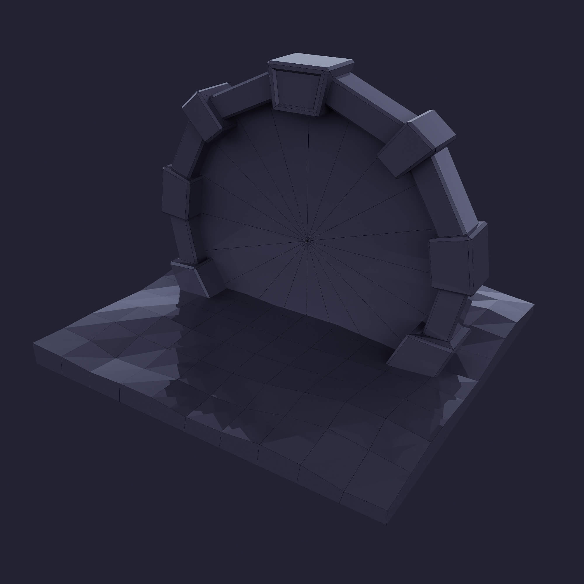 Dark Low Poly Fantasy Set Model by malibusan