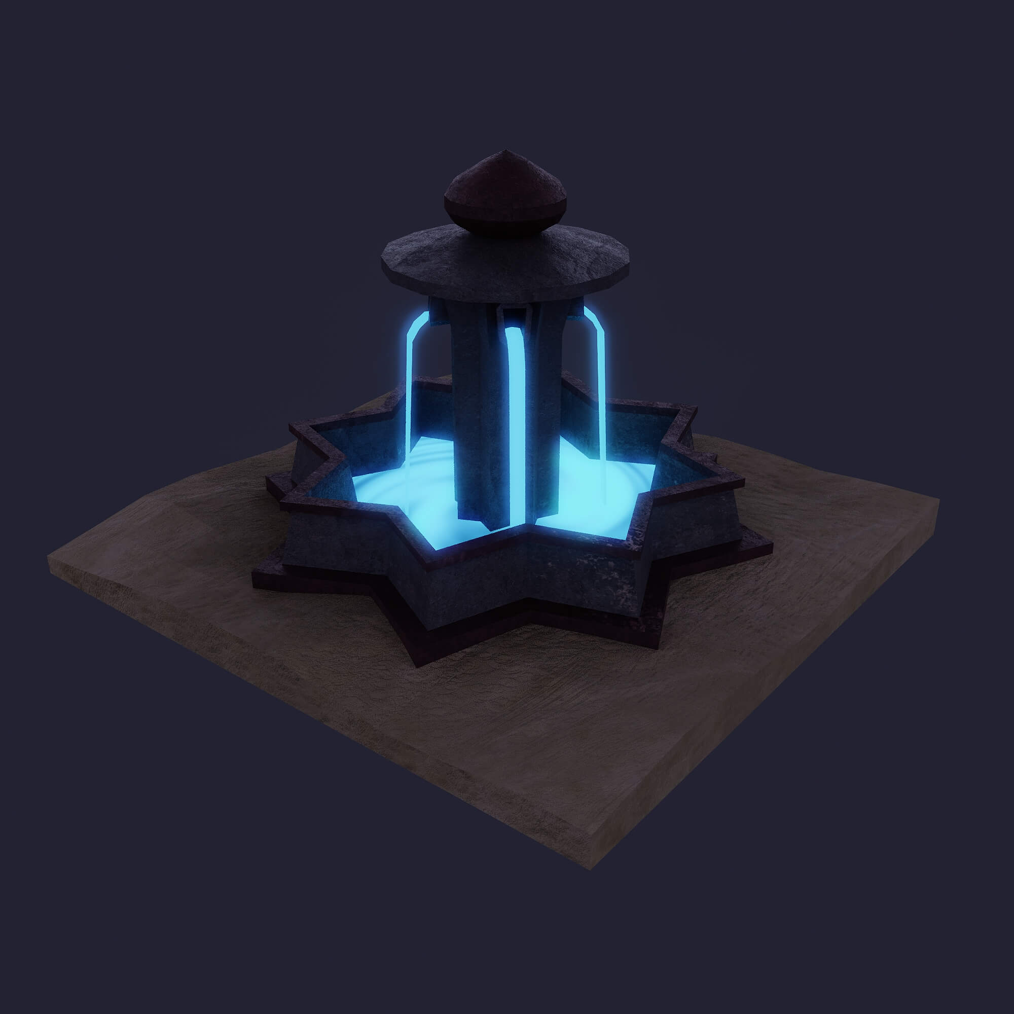 Dark Low Poly Fantasy Set Model by malibusan