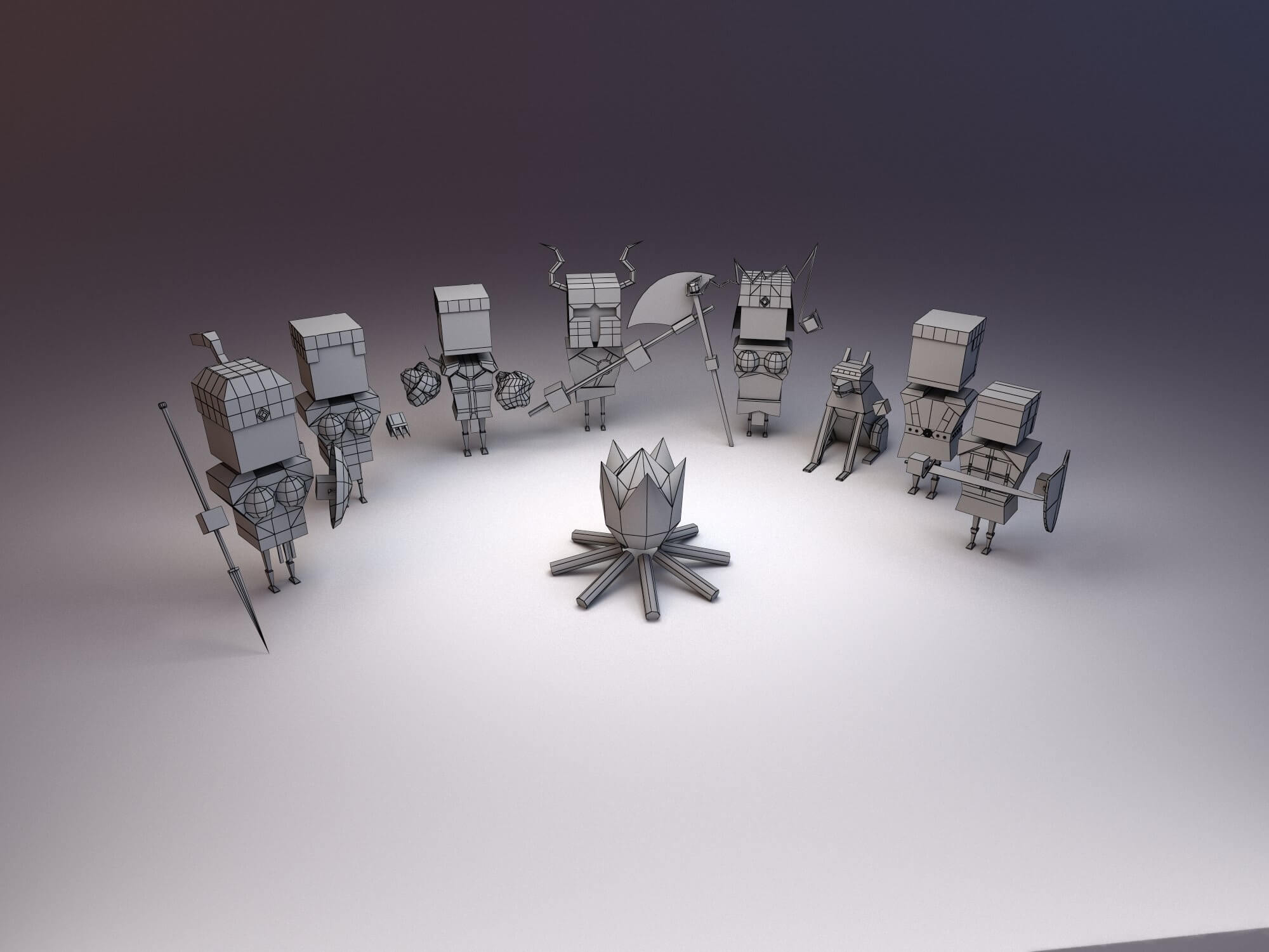 Fantasy Characters Collection - 3D Model by malibusan