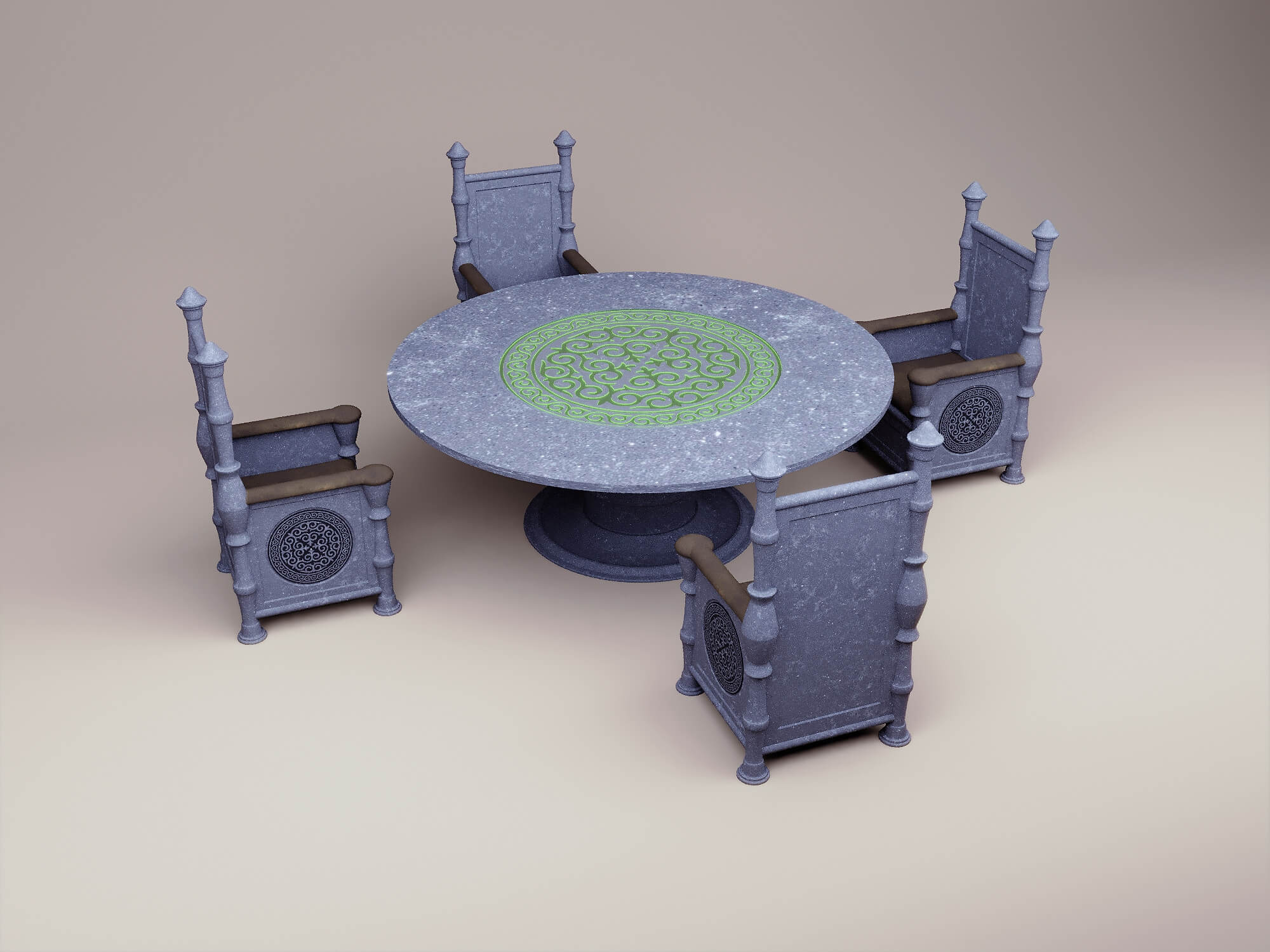 Fantasy Sci-Fi Ancient Table 3D Model by malibusan