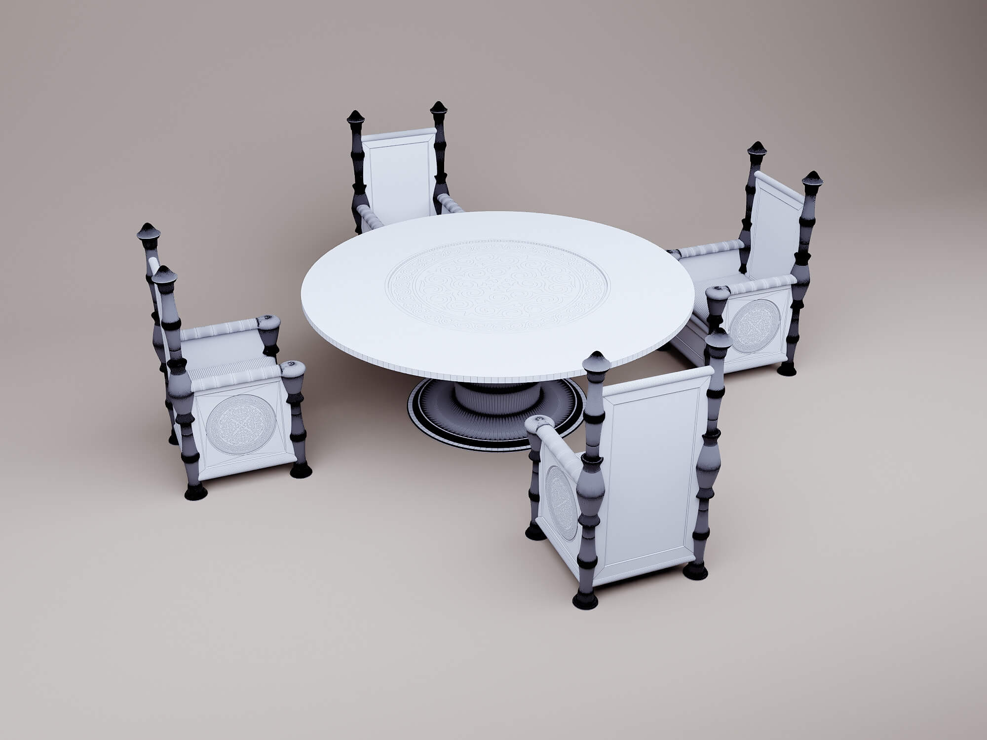 Fantasy Sci-Fi Ancient Table 3D Model by malibusan