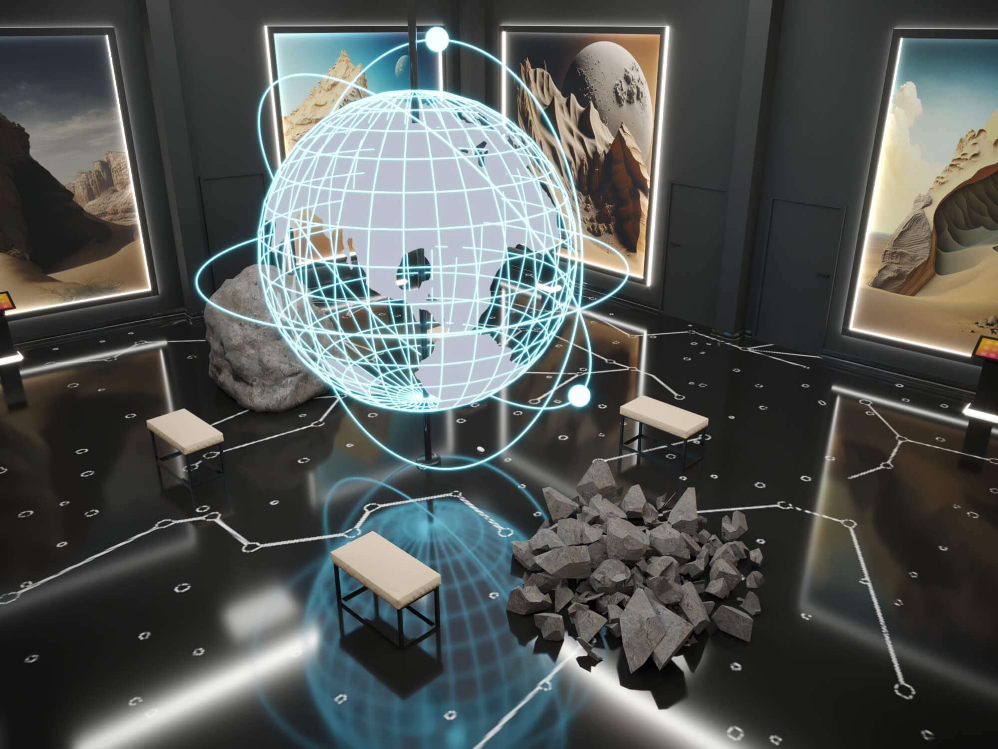 Interior of The Museum of Geology and Space - 3D Model by malibusan