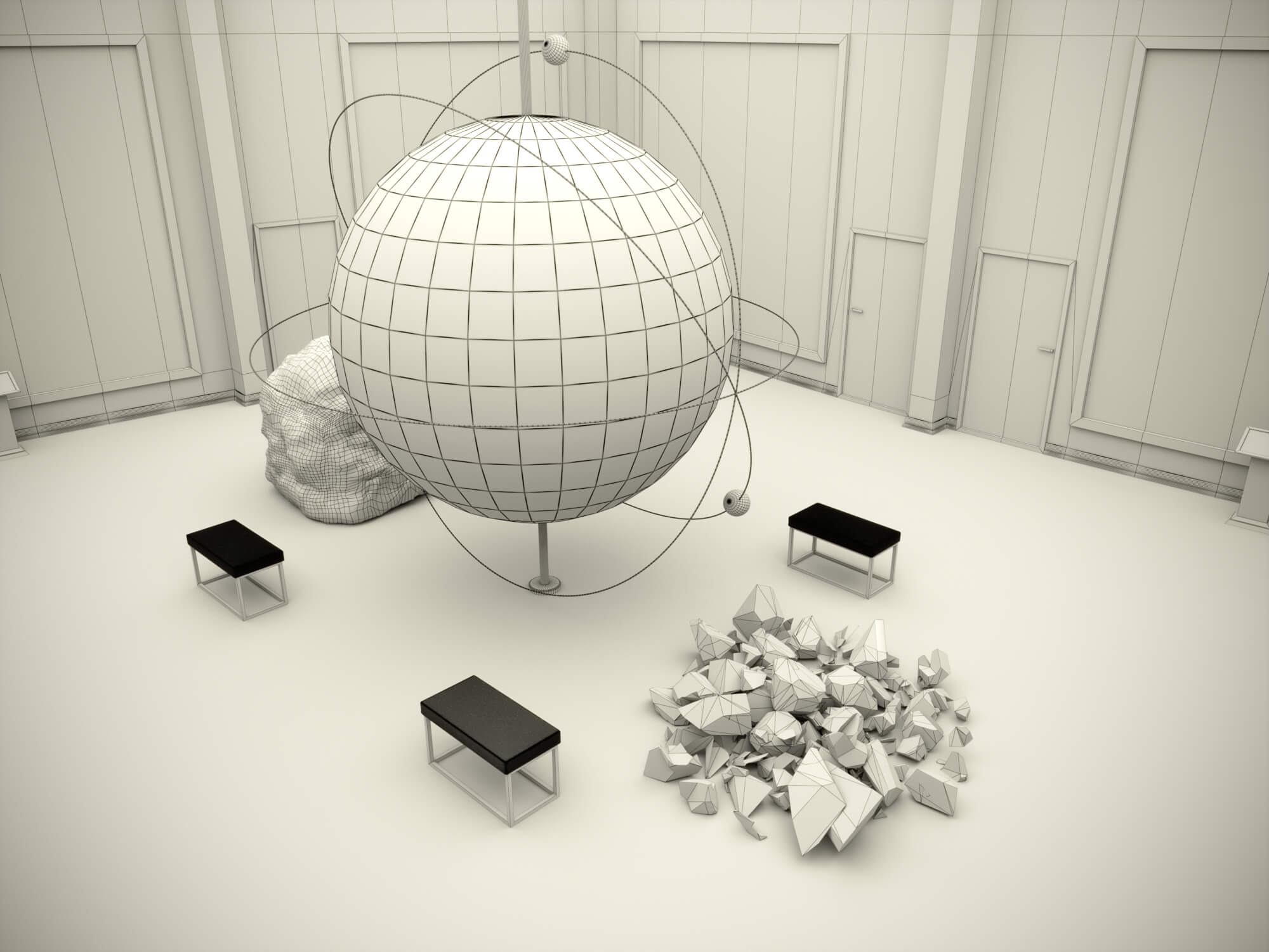 Interior of The Museum of Geology and Space - 3D Model by malibusan