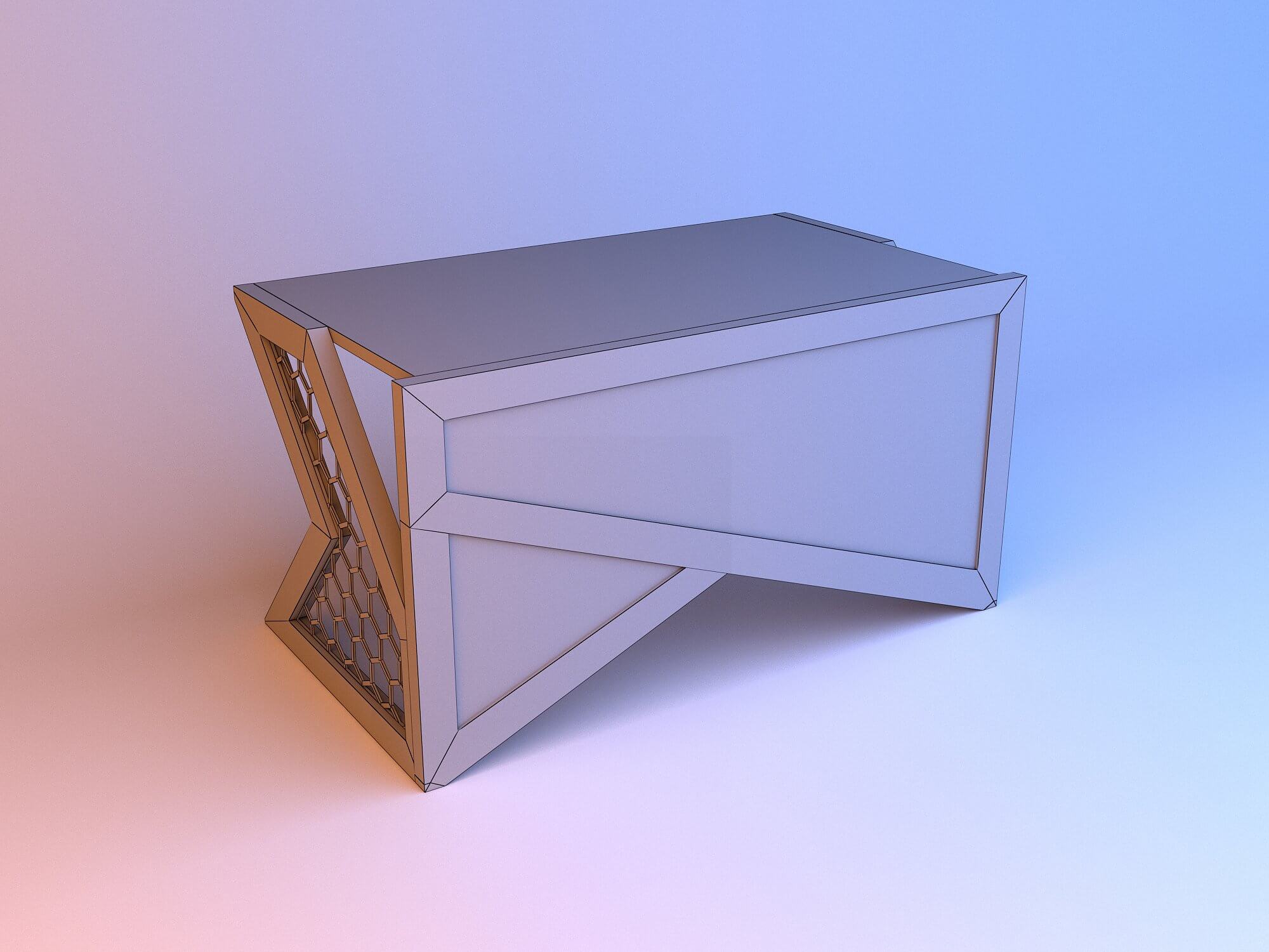 Sci-fi Desk Table 3D Model by malibusan