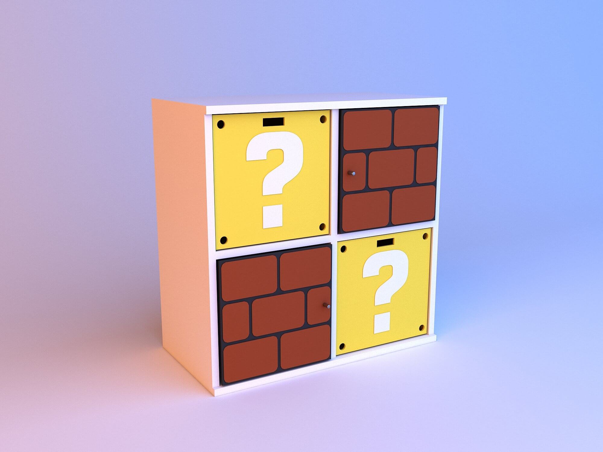 Mario Kids Bookcase - 3D Model by malibusan