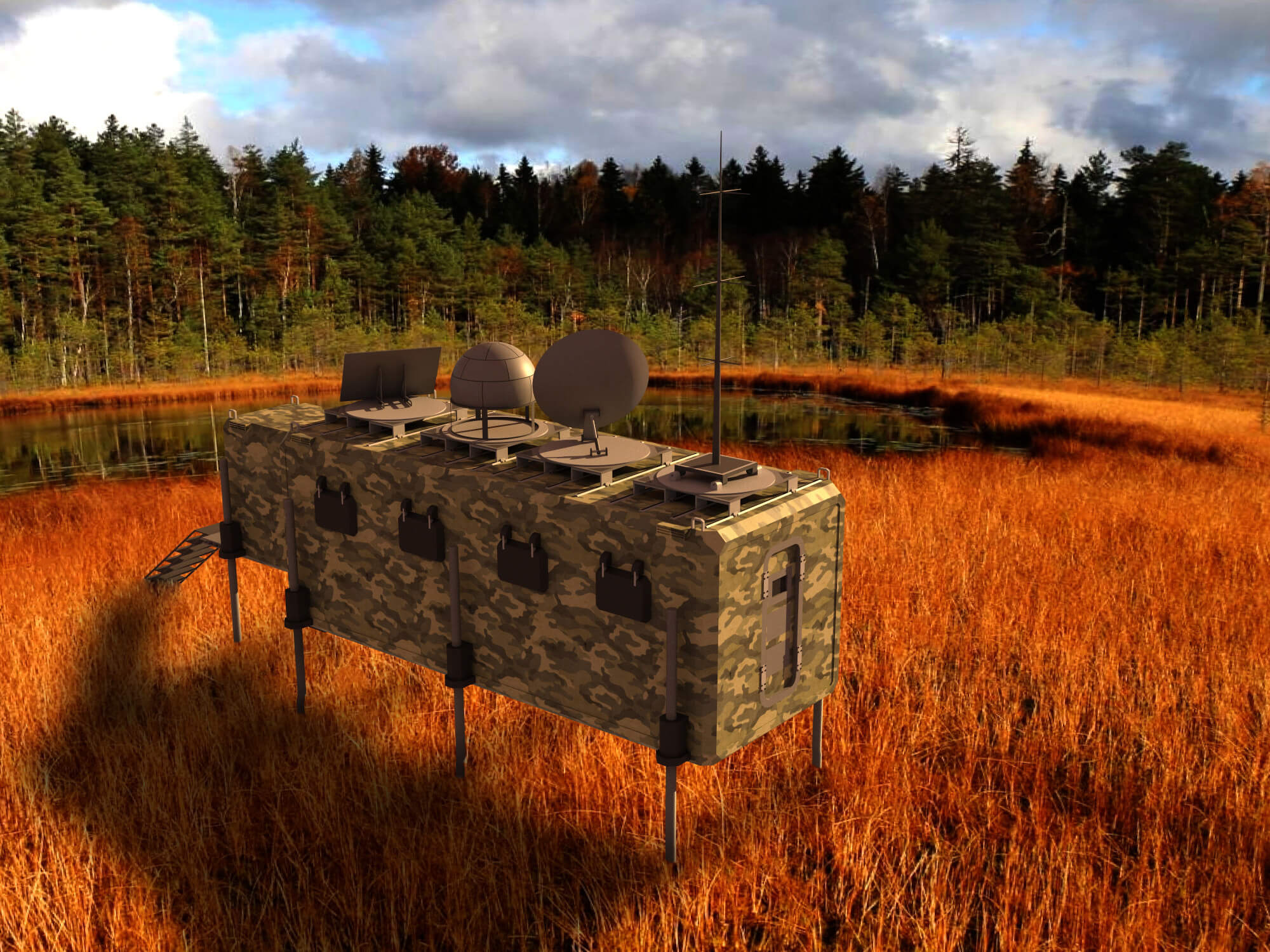 Military Modular Mobile Base - Bunker 3D Model by malibusan