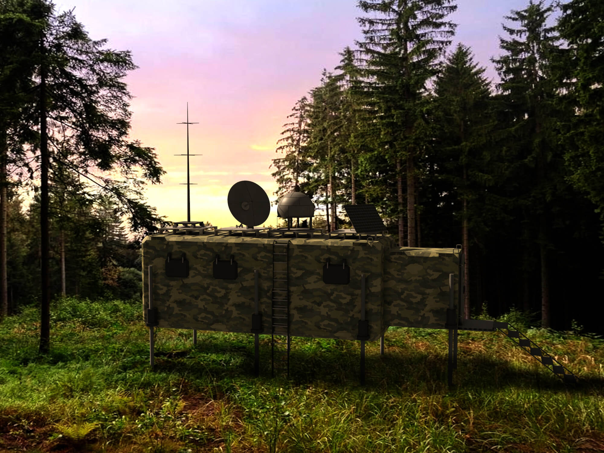 Military Modular Mobile Base - Bunker 3D Model by malibusan