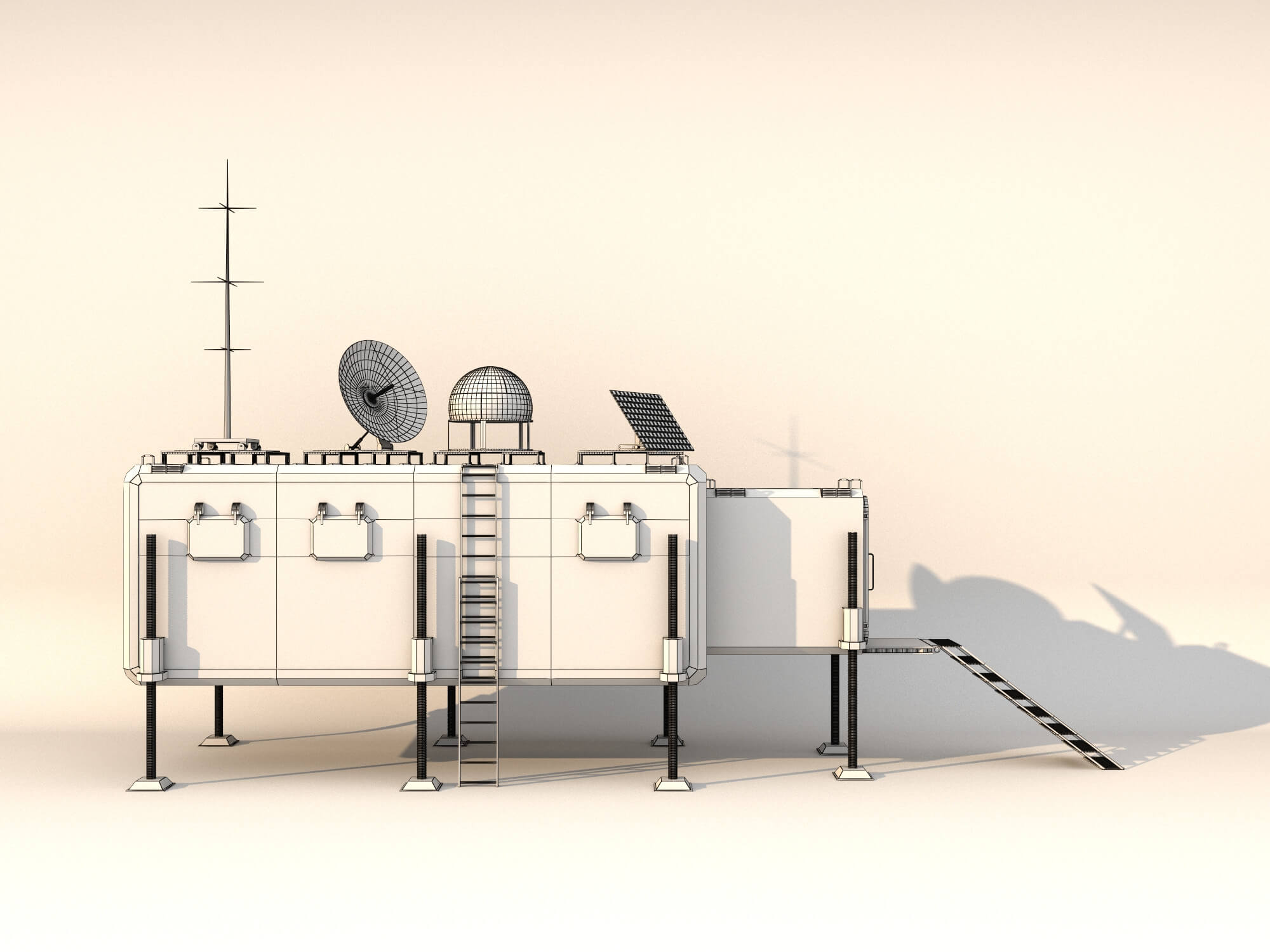 Military Modular Mobile Base - Bunker 3D Model by malibusan