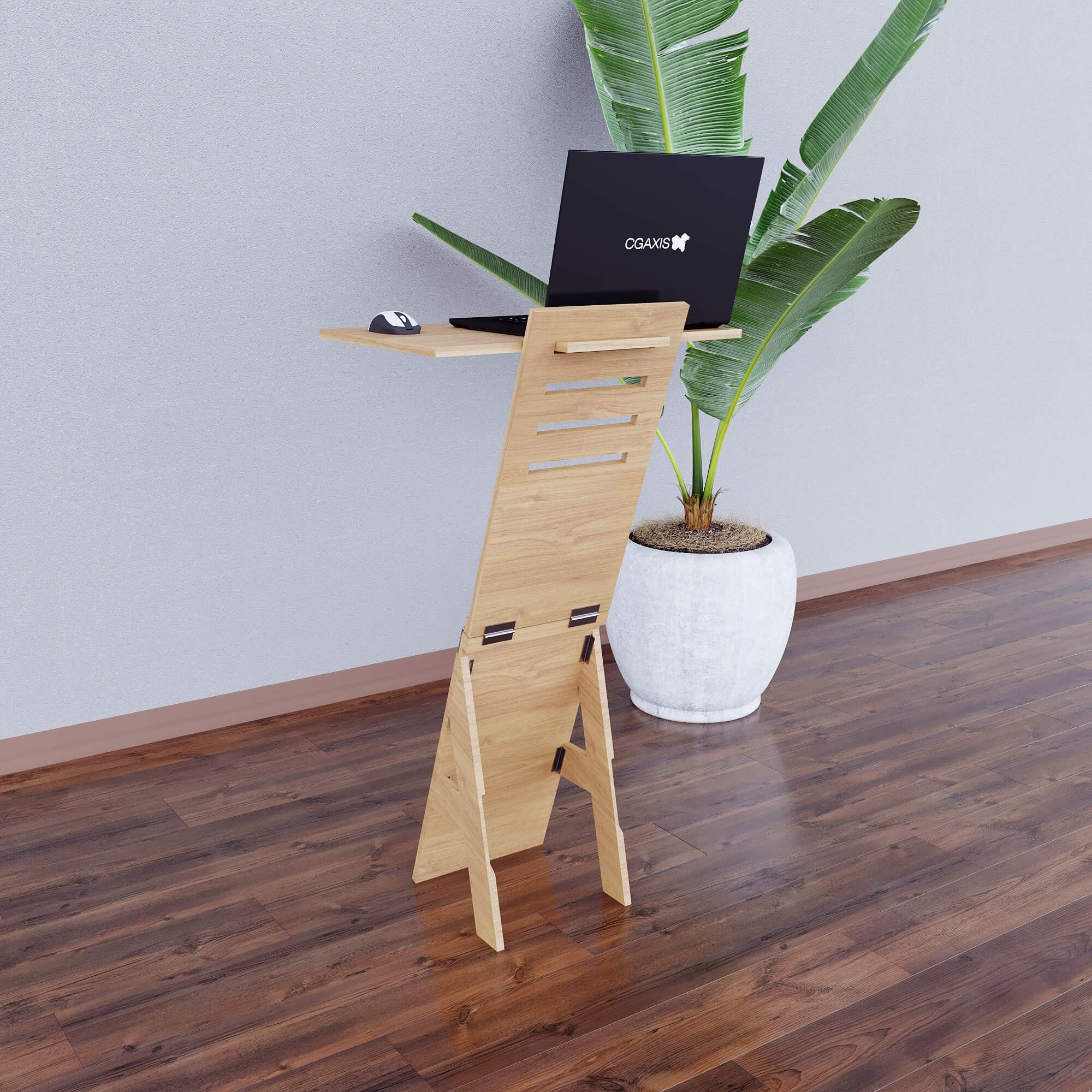 Mobile Adjustable Standing Transforming Table for Laptop CNC - 3D Model ...