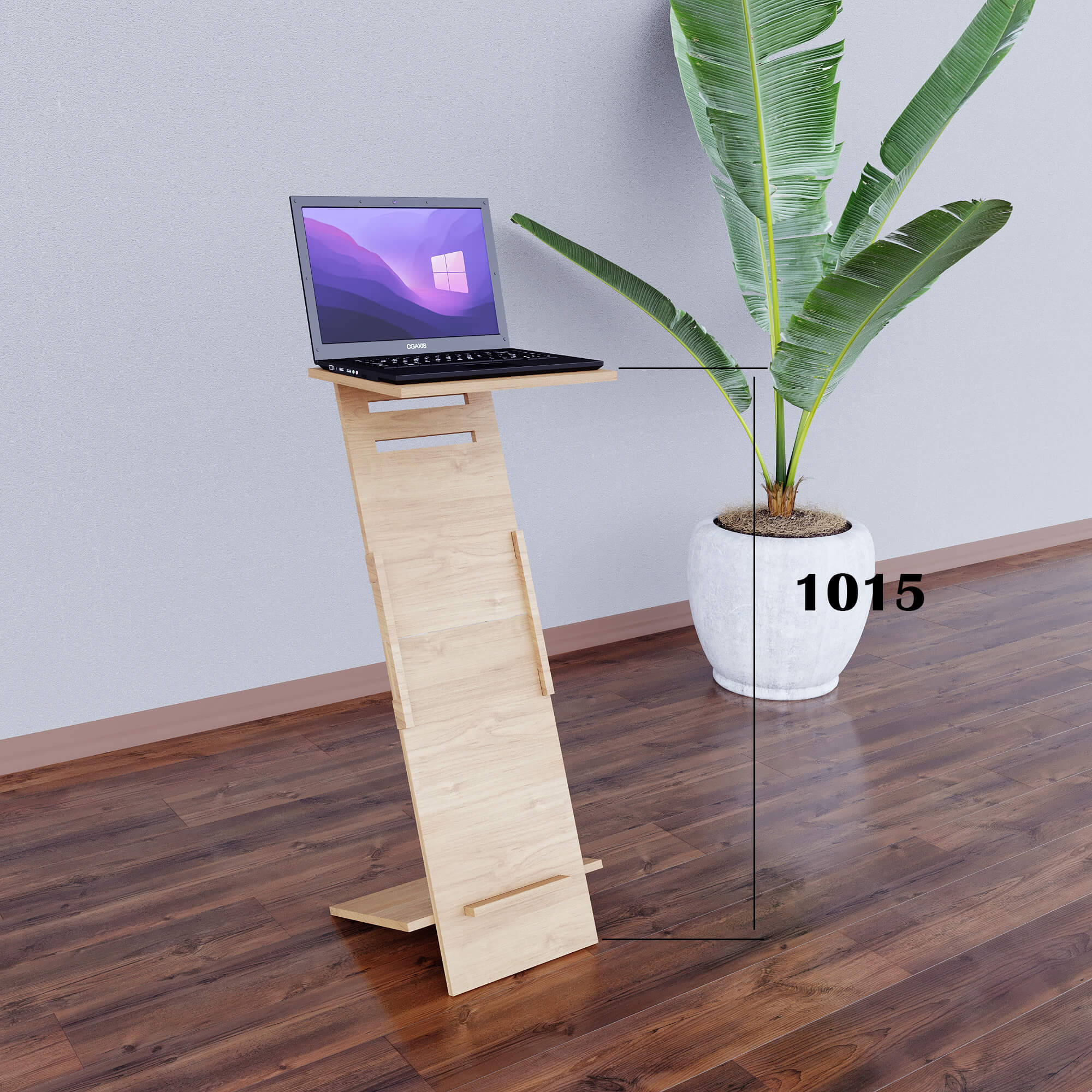 Mobile Adjustable Standing Transforming Table for Laptop CNC - 3D Model ...