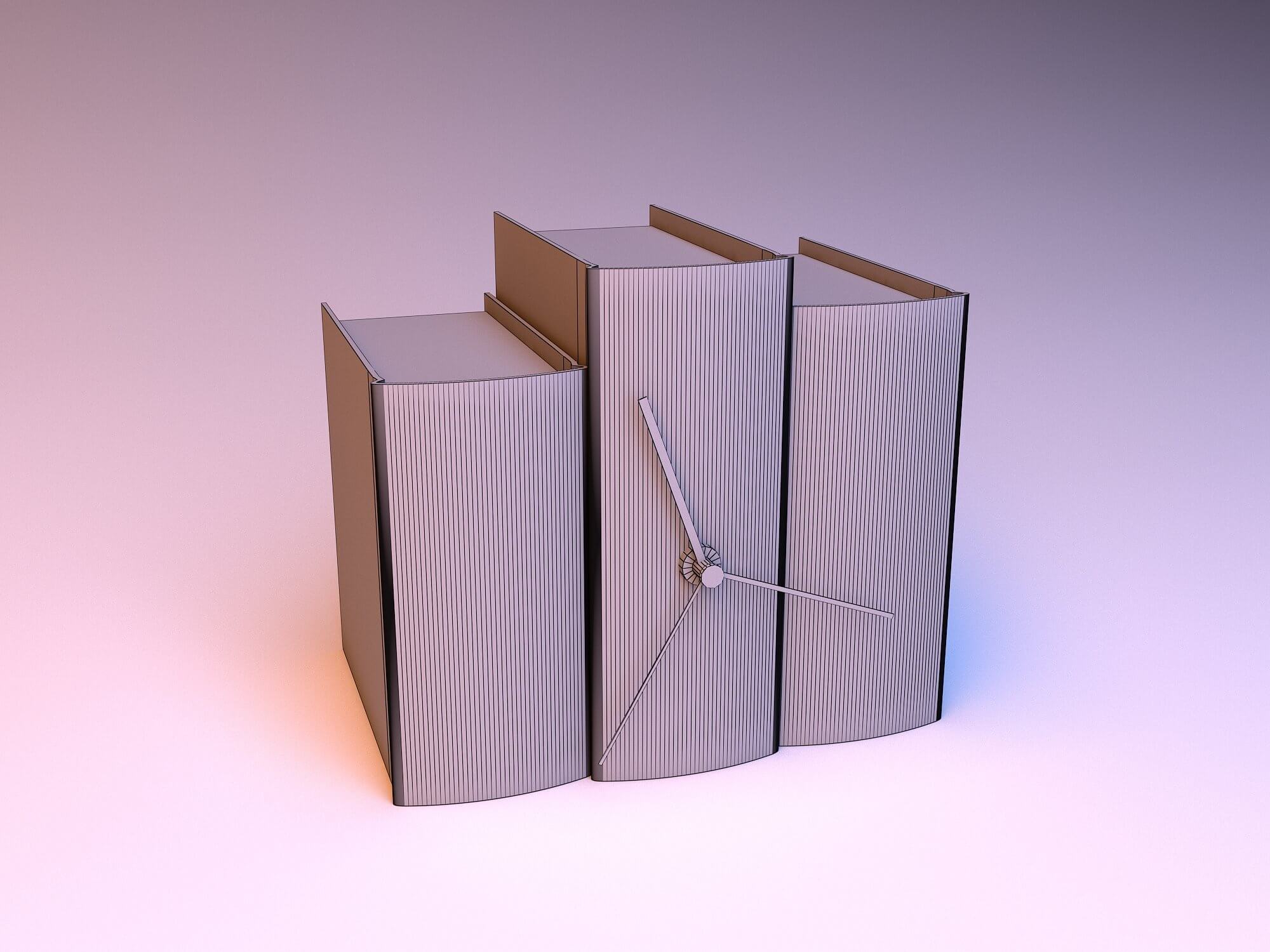 Modern Book Clock - 3D Model by malibusan