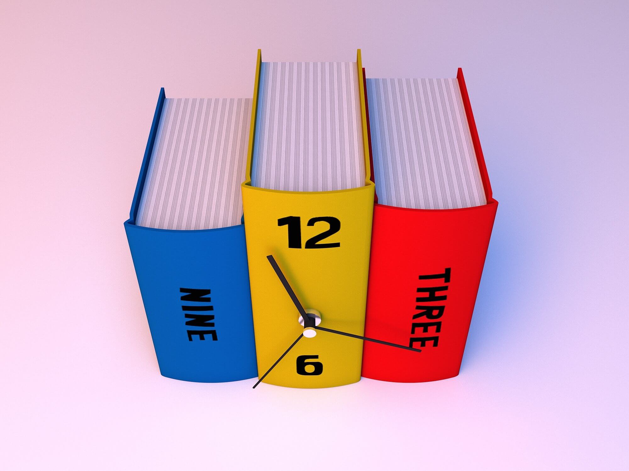 Modern Book Clock - 3D Model by malibusan