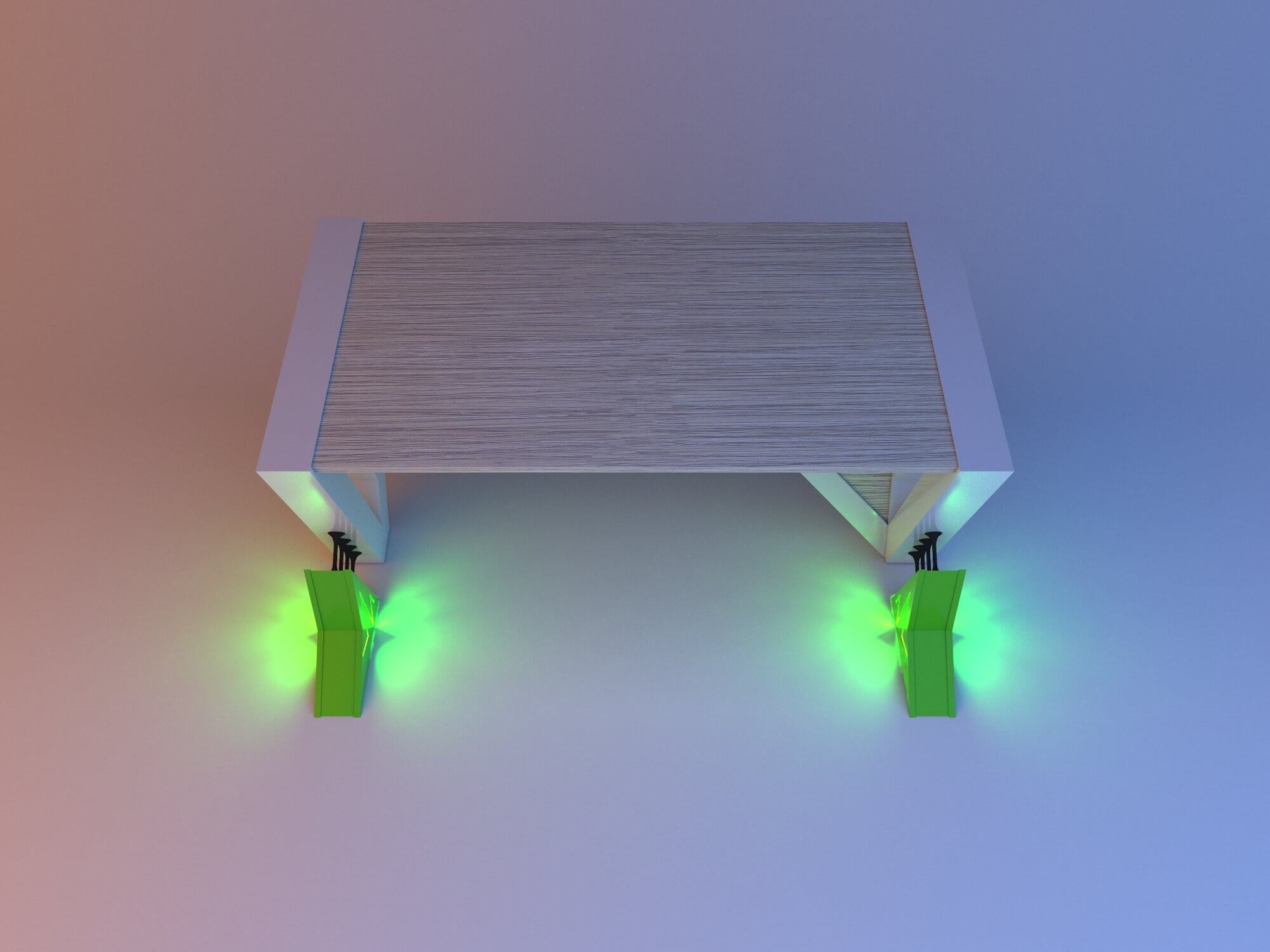 Sci-fi Desk Table 3D Model by malibusan
