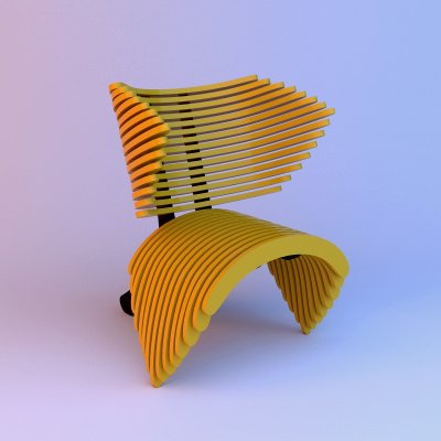 Parametric Plastic Chair - 3D Model by malibusan