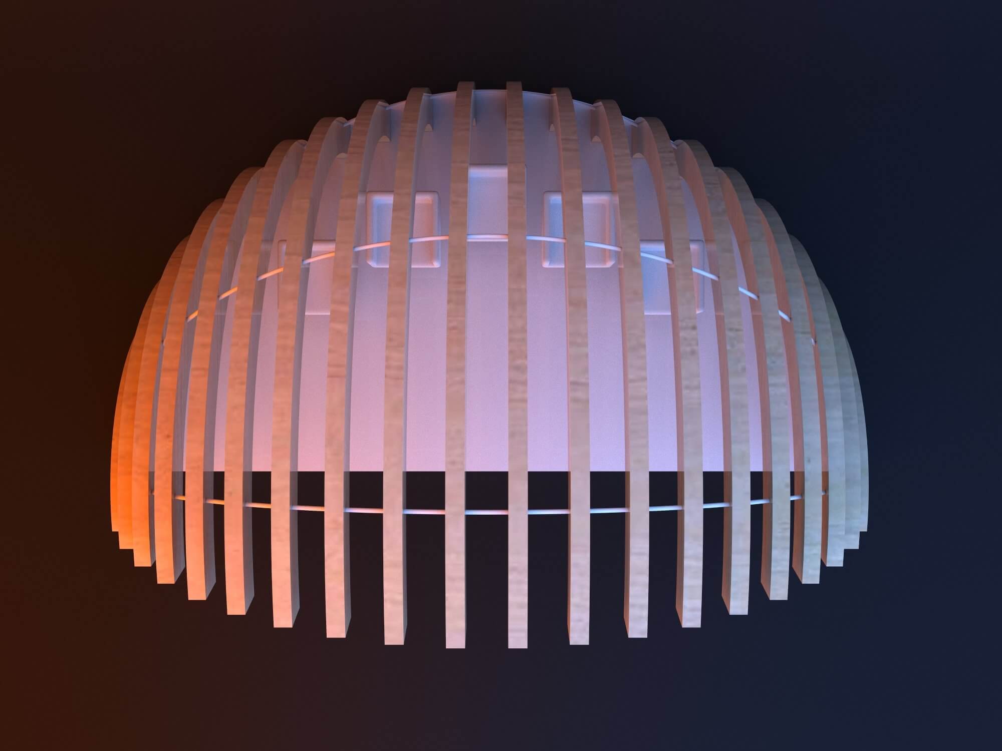 Parametric Scifi Spherical Bus Stop - 3D Model by malibusan