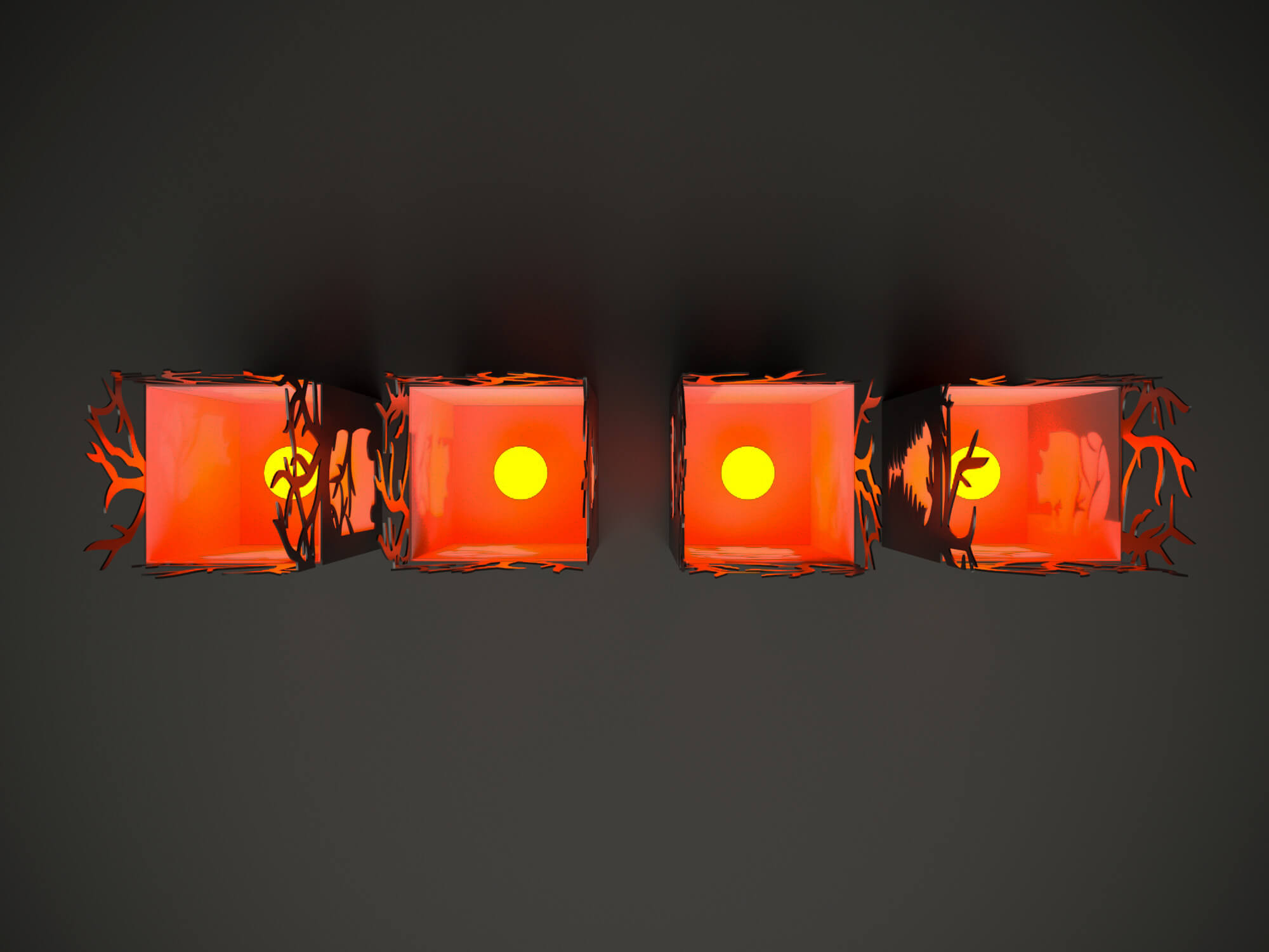 Parametric Table Lamp Landscape for CNC Machine - 3D Model by malibusan