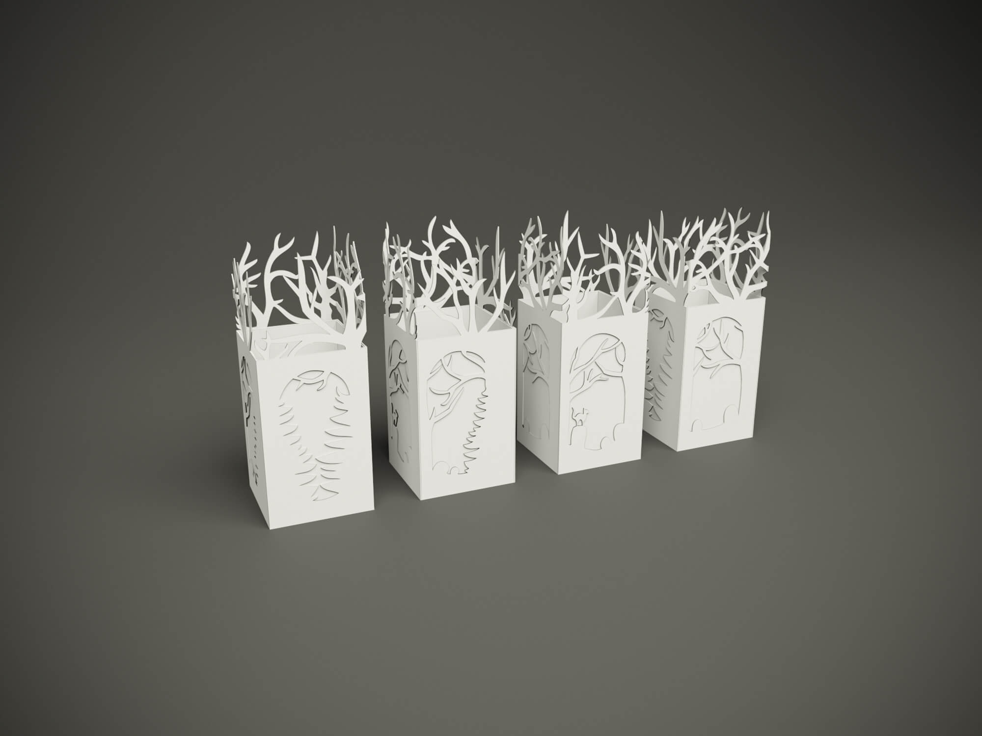 Parametric Table Lamp Landscape for CNC Machine - 3D Model by malibusan