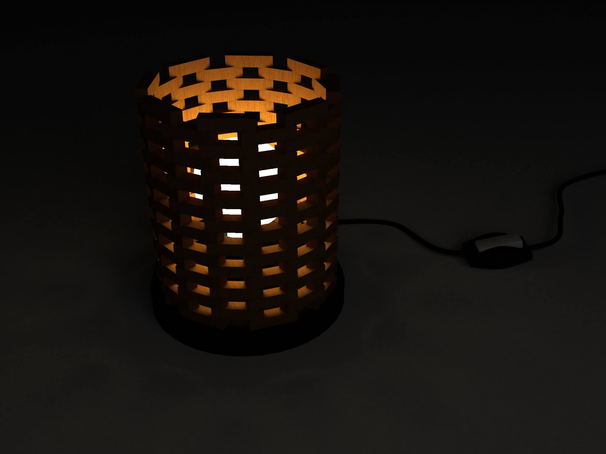 Parametric Wood Lamp - 3D Model by malibusan