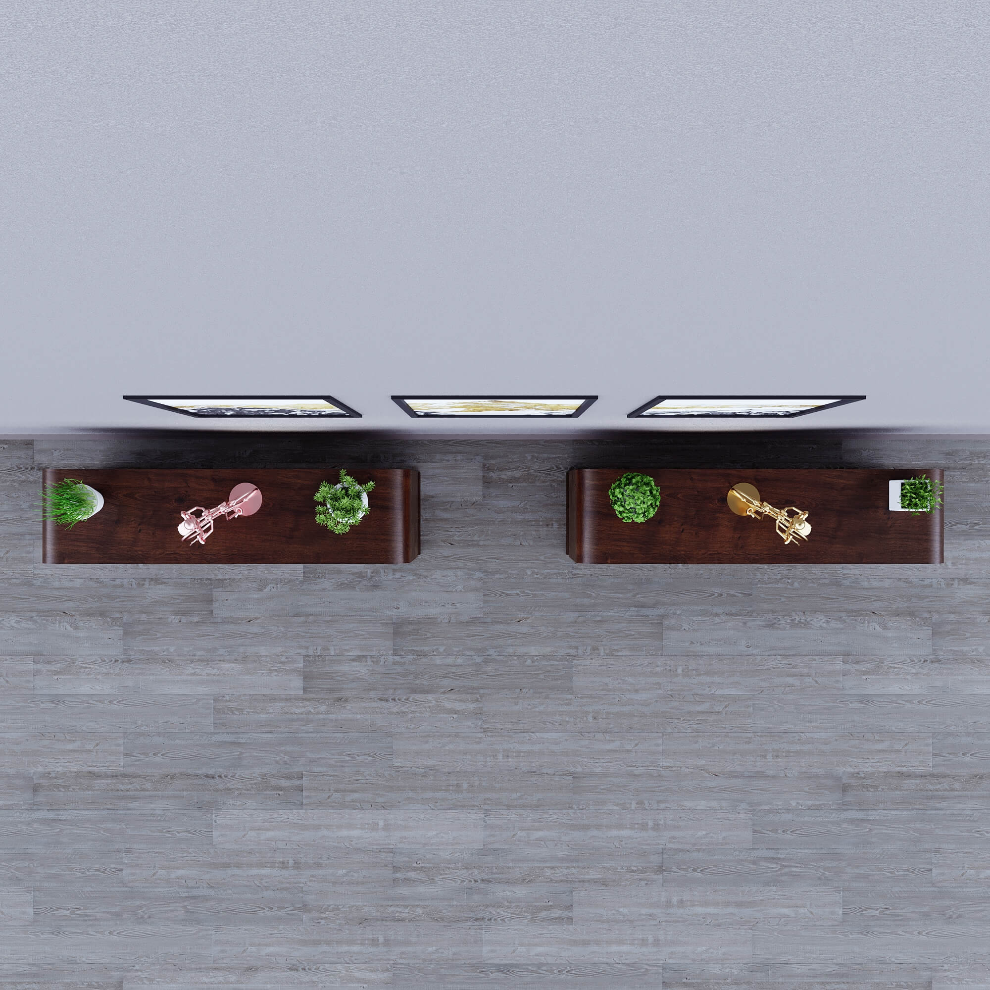 Parametric Wood Stand With a Landscape of Mountains and Fore - 3D Model ...