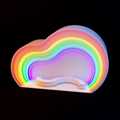 Rainbow Parametric Cloud Modern Bus Stop Concept 2 - 3D Model by malibusan