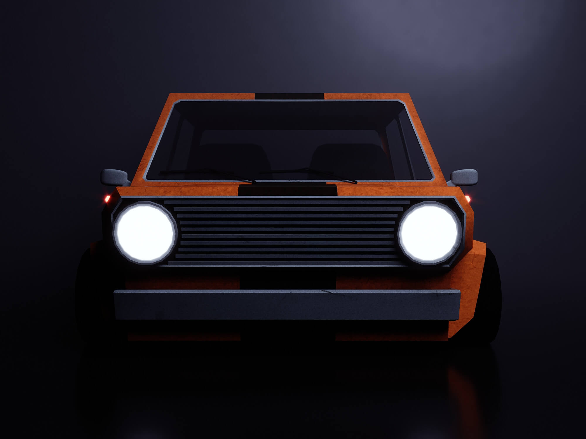Retro Racing Hatchback Low Poly - 3D Model by malibusan