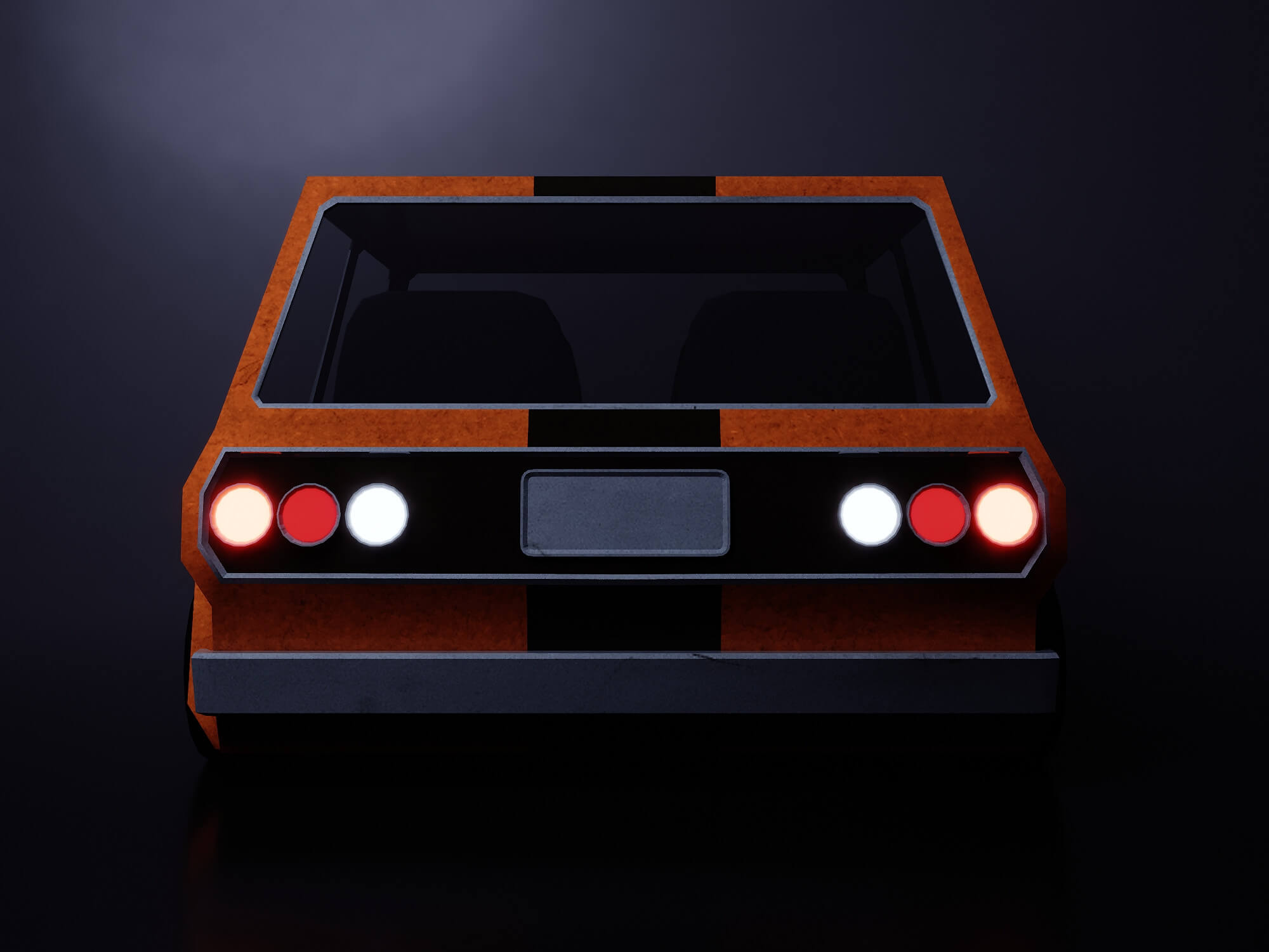 Retro Racing Hatchback Low Poly - 3D Model by malibusan