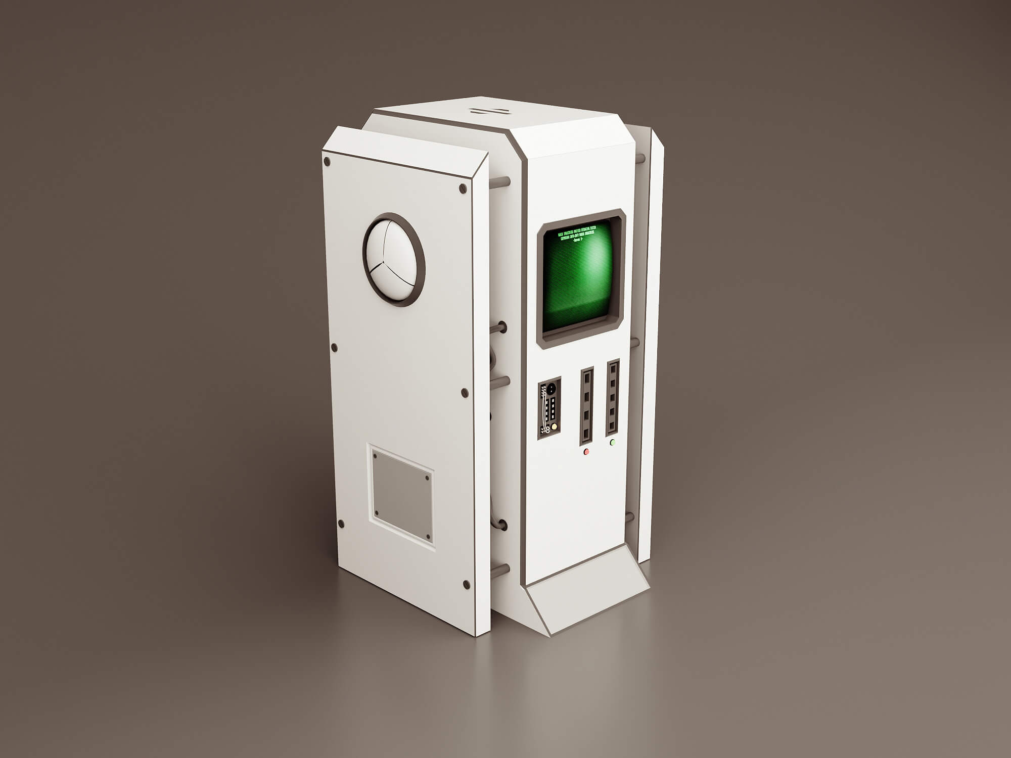 Sci-Fi Retro Control Panel Project 2 3D Model by malibusan