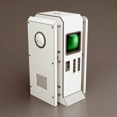 Sci-Fi Retro Control Panel Project 3 3D Model by malibusan