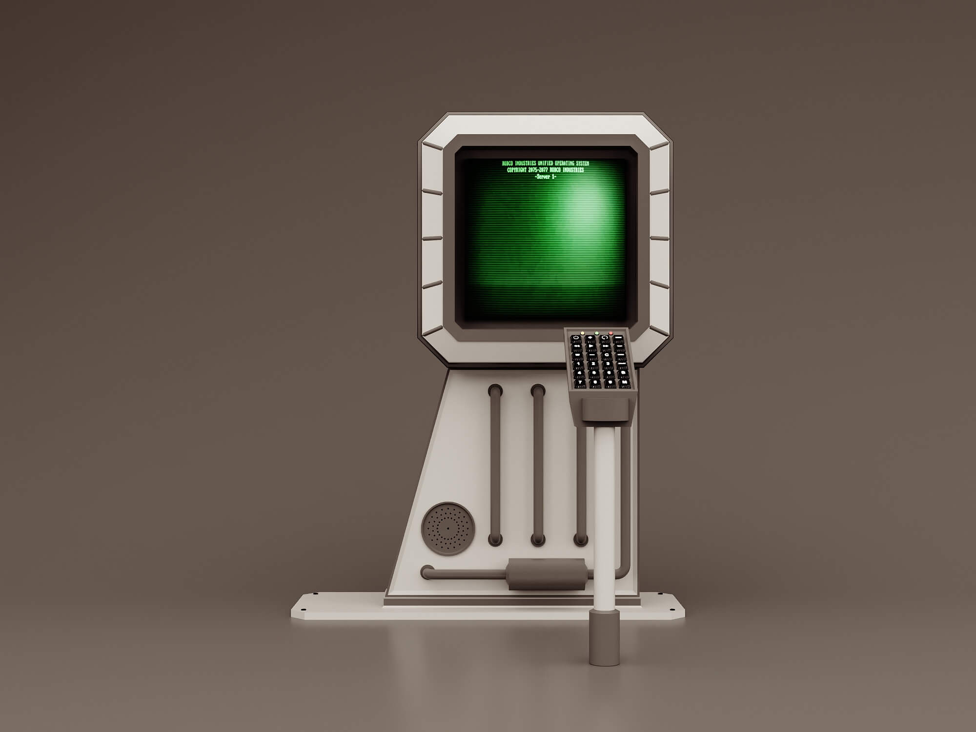 Sci-Fi Retro Control Panel Project 3 3D Model by malibusan