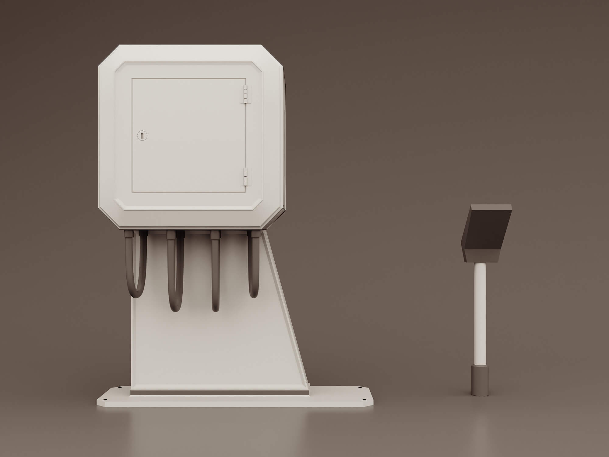 Sci-Fi Retro Control Panel Project 3 3D Model by malibusan