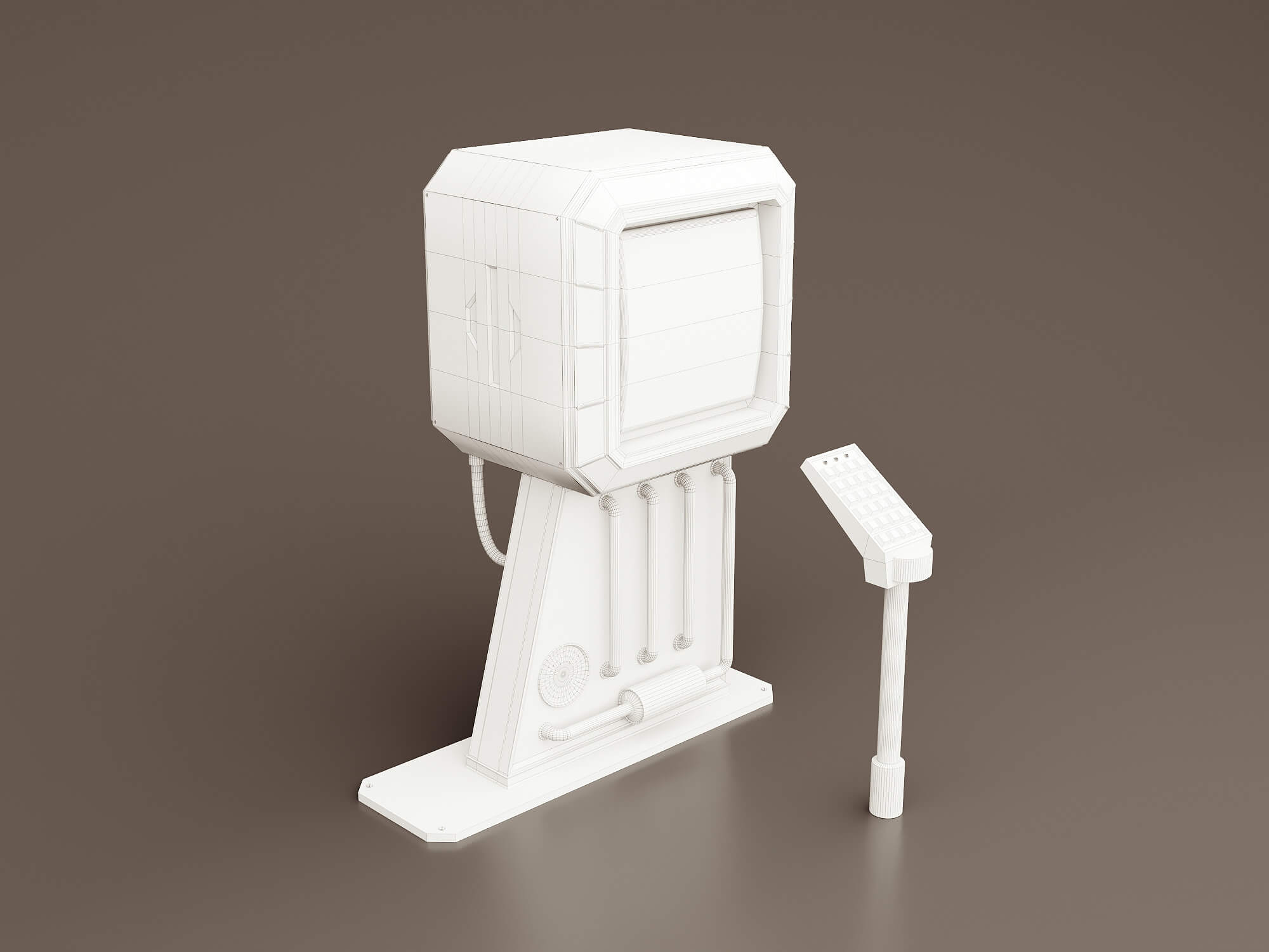 Sci-Fi Retro Control Panel Project 3 3D Model by malibusan