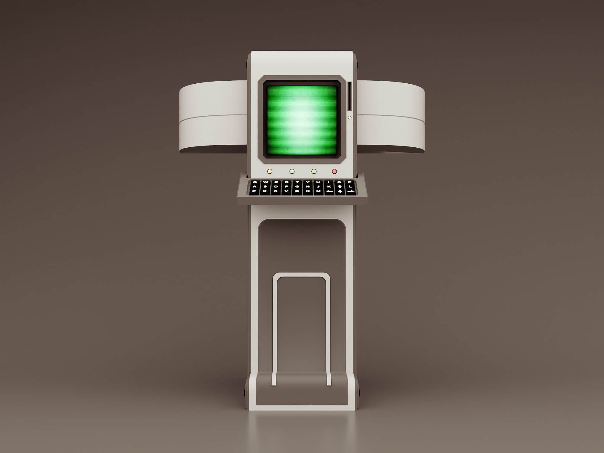 Sci-Fi Retro Control Panel Project 5 3D Model by malibusan