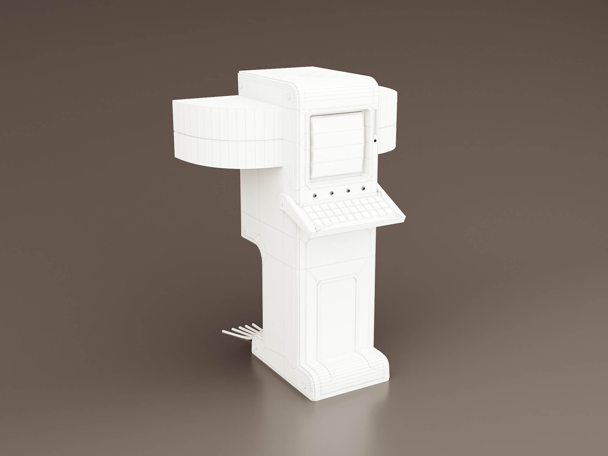 Sci-Fi Retro Control Panel Project 5 3D Model by malibusan