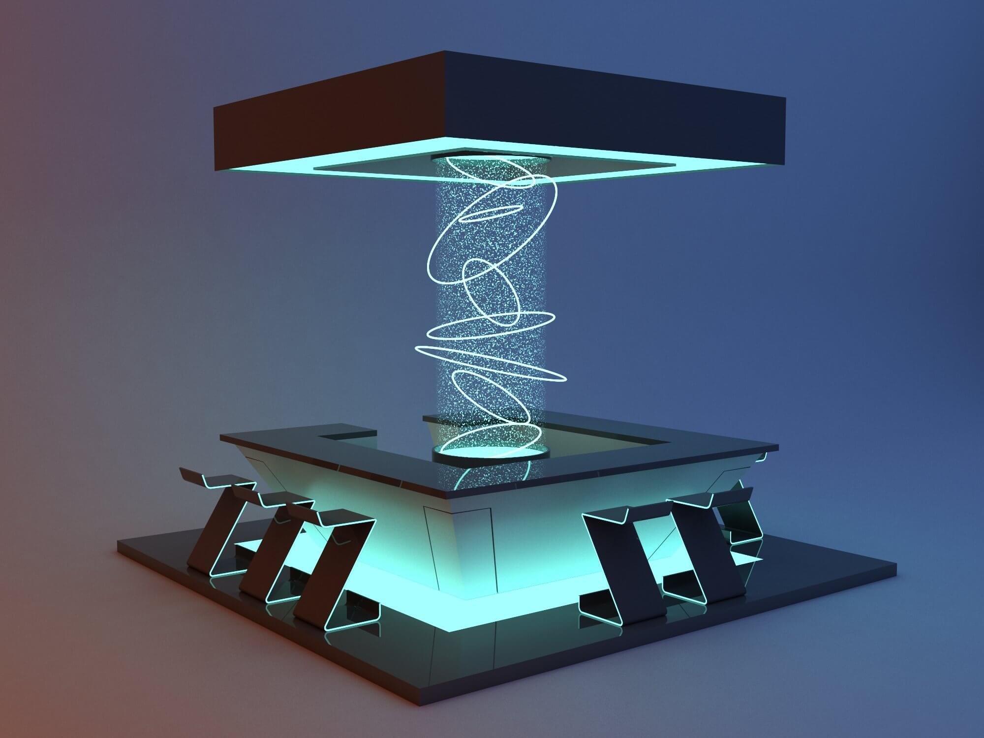 Space Cyber Bar - 3D Model by malibusan