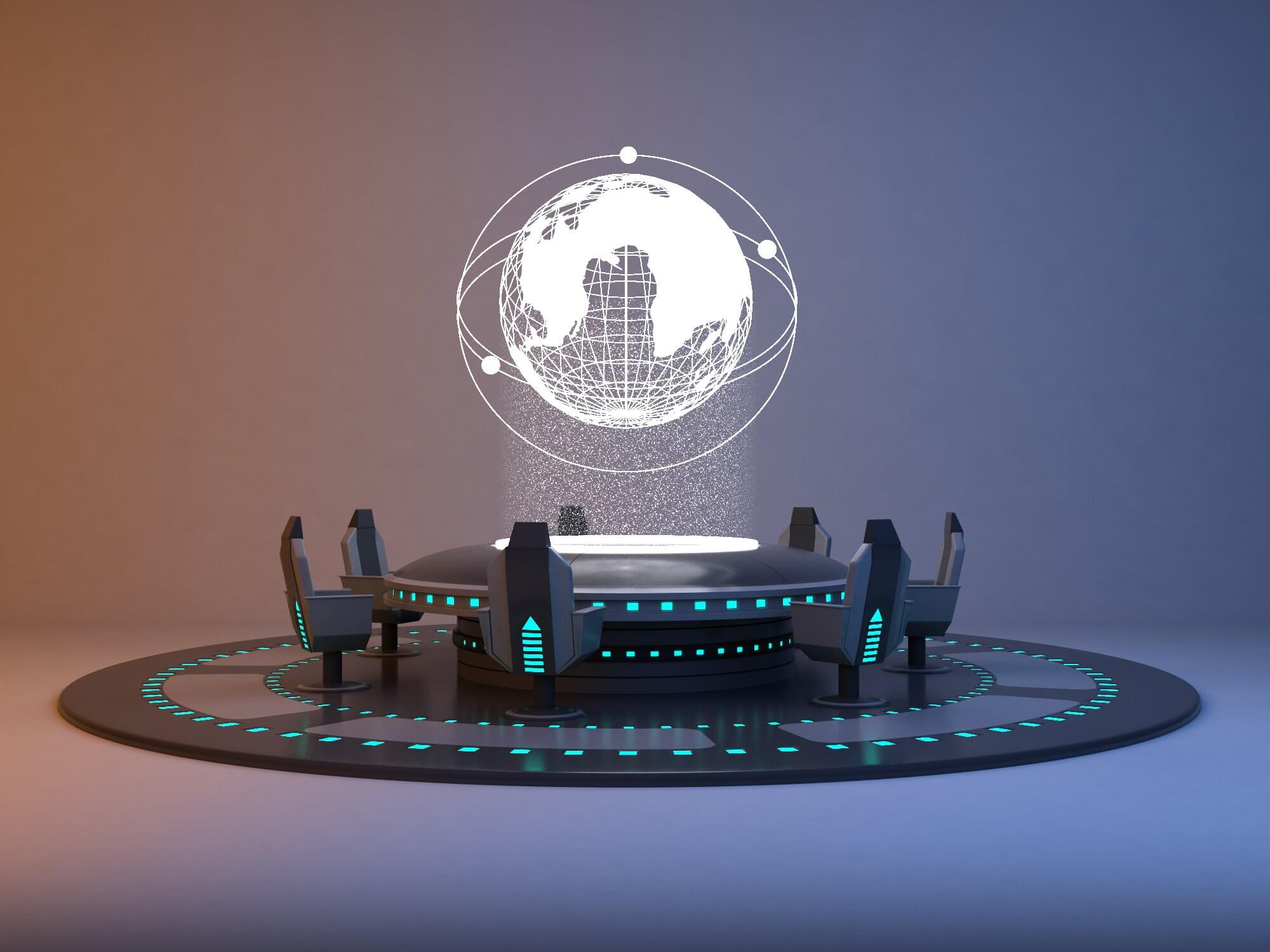Space Futuristic Headquarters - 3D Model by malibusan