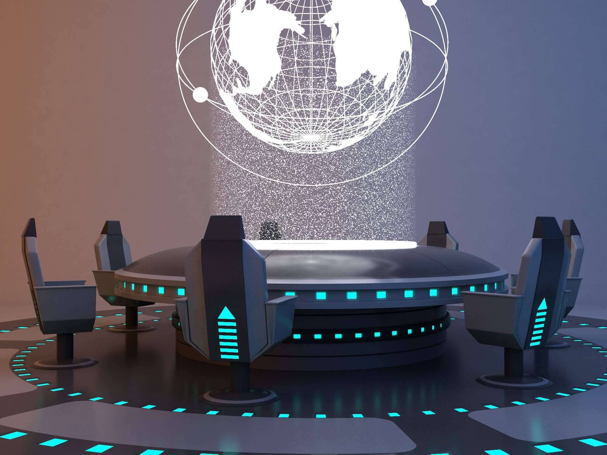 Space Futuristic Headquarters - 3D Model by malibusan