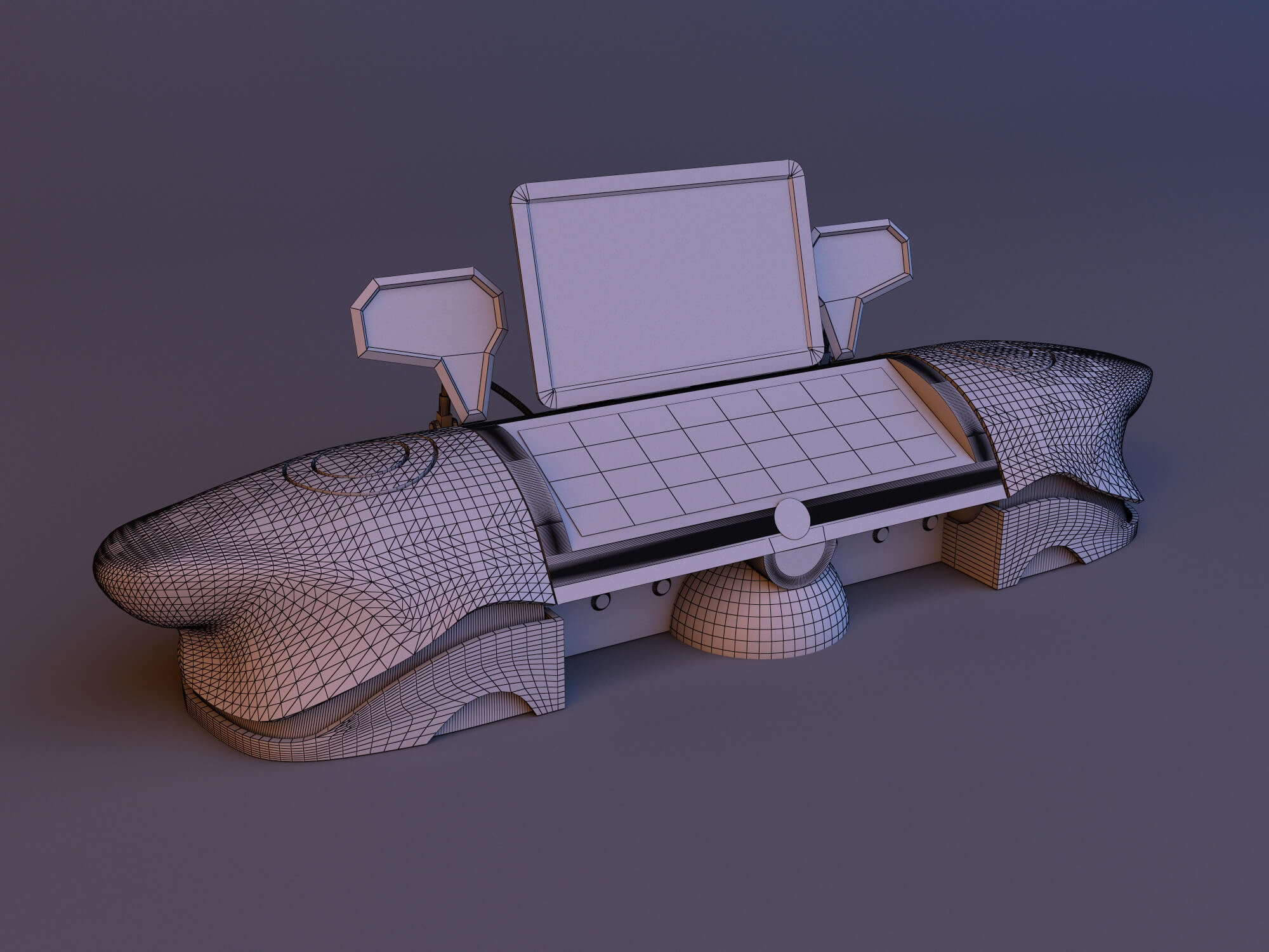 Space Sci-fi Control Desk 3D Model by malibusan