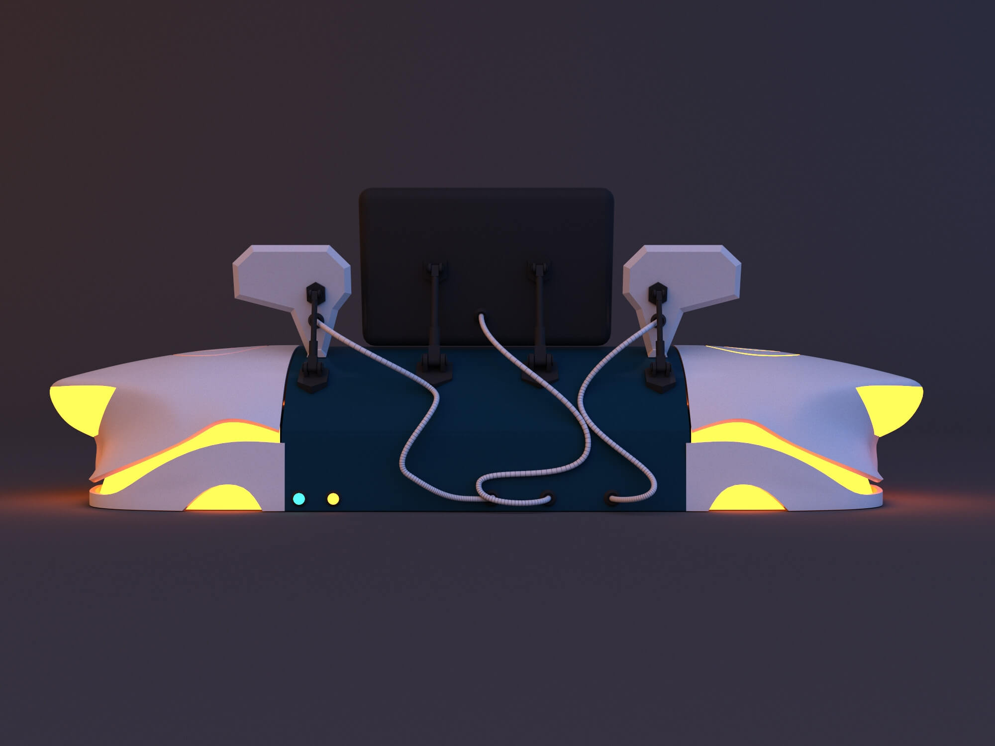 Space Sci-fi Control Desk 3D Model by malibusan