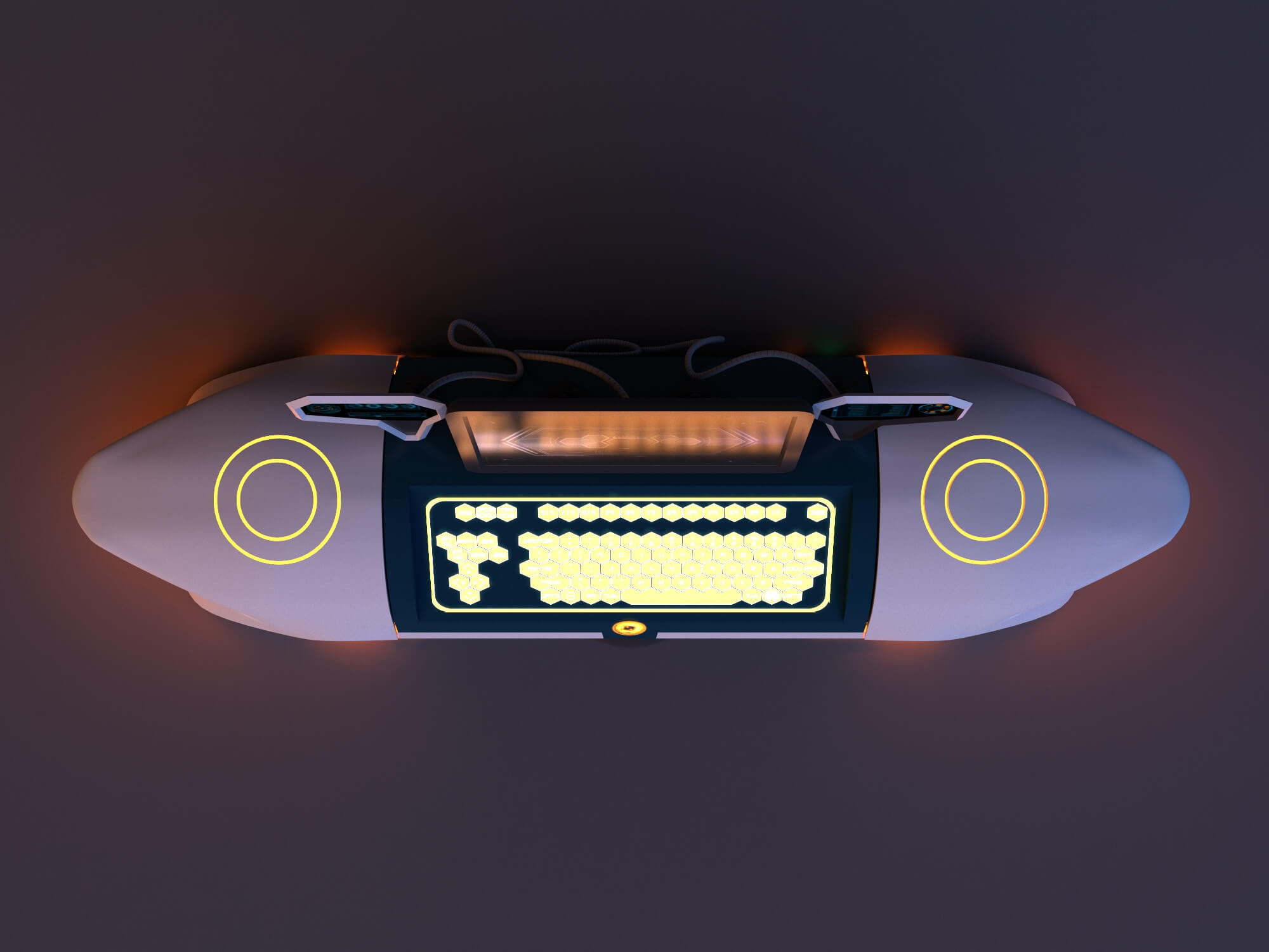 Space Sci-fi Control Desk 3D Model by malibusan