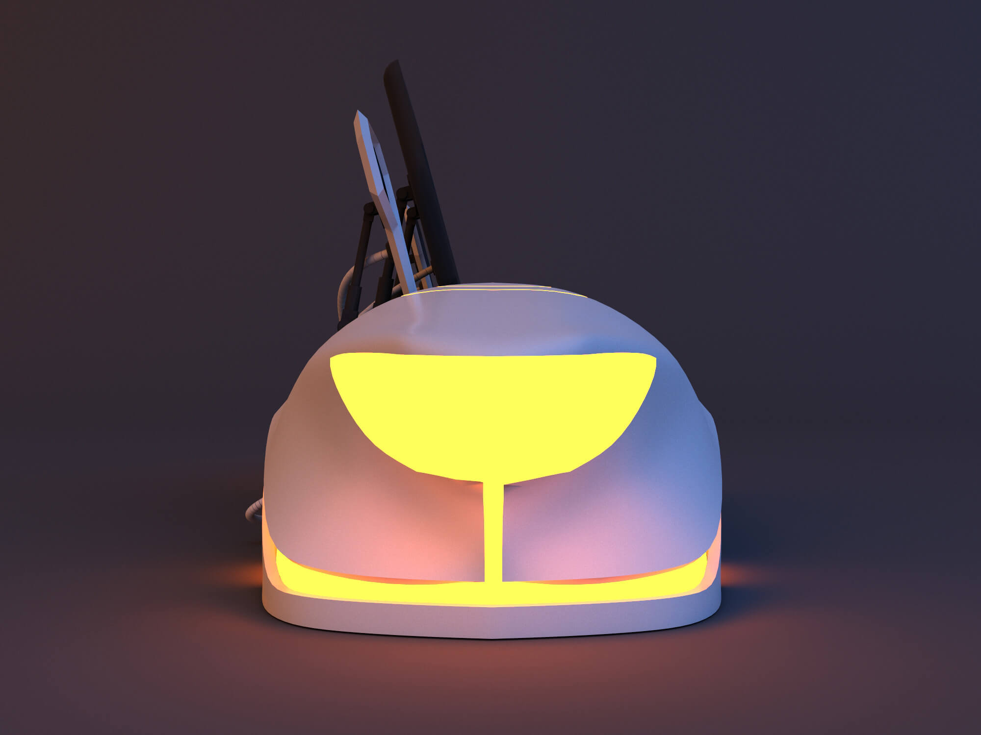Space Sci-fi Control Desk 3D Model by malibusan