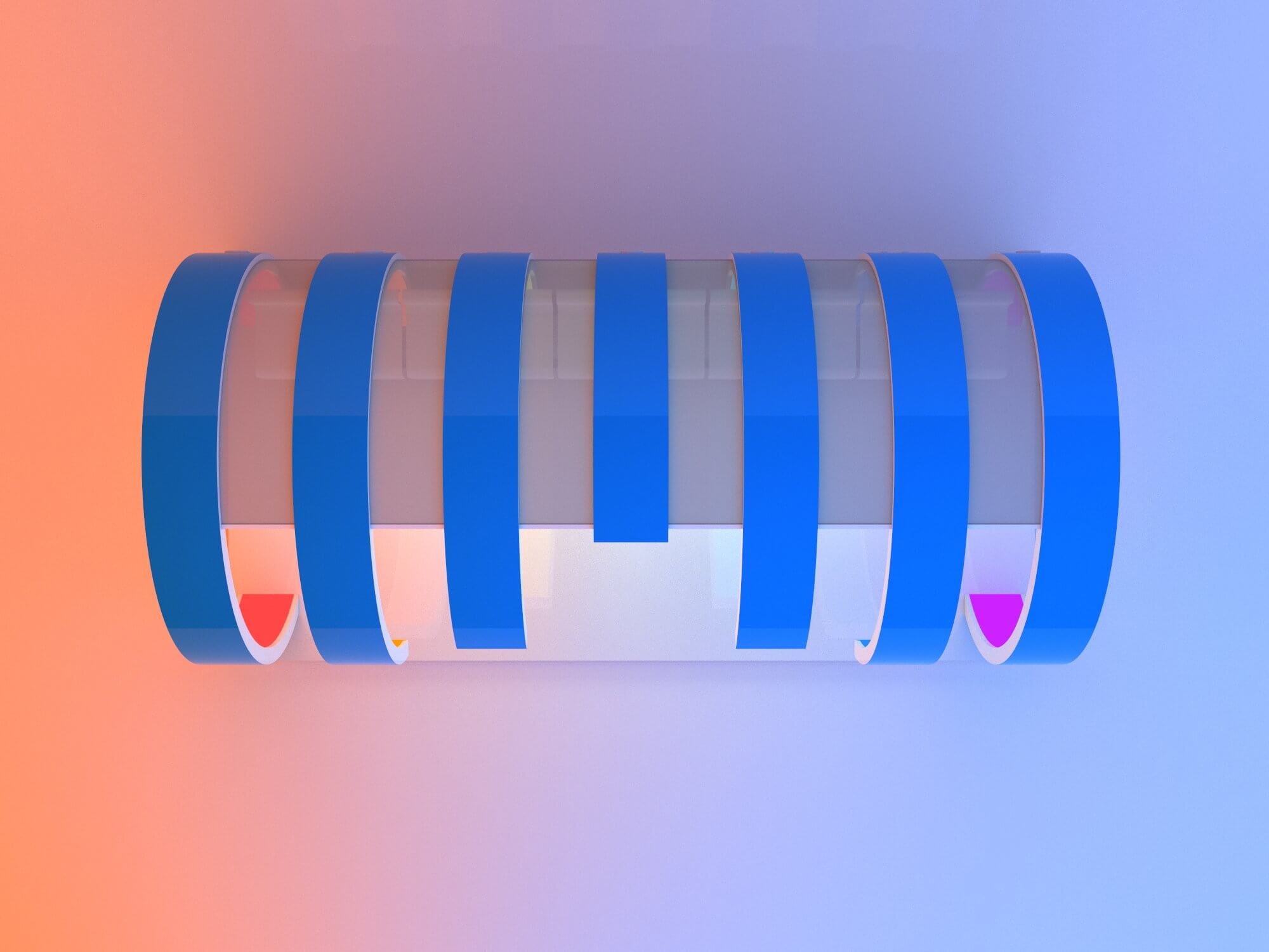 Spherical Rainbow Bus Stop - 3D Model by malibusan