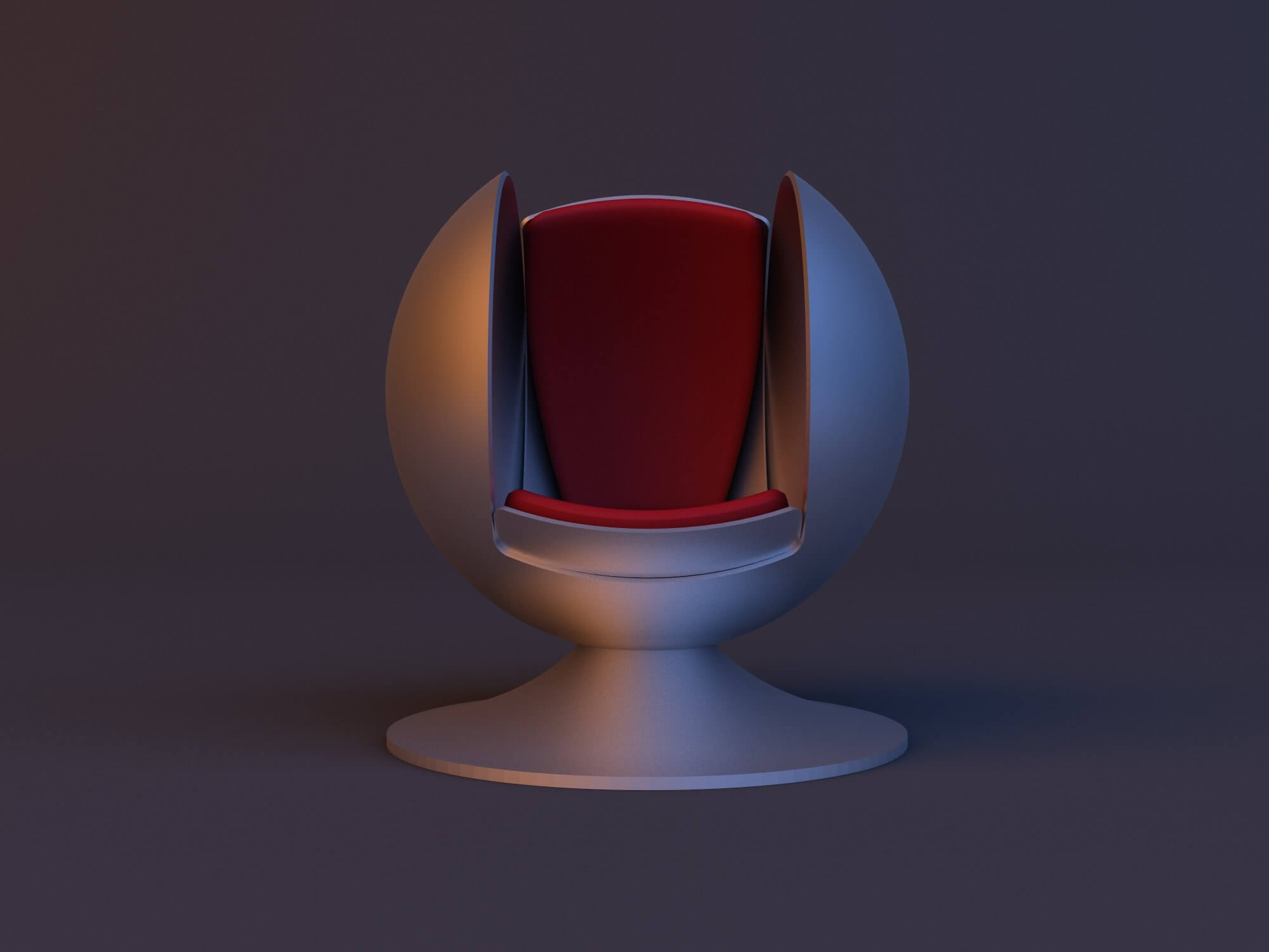 Spherical Scifi Lounge Chair - 3D Model by malibusan