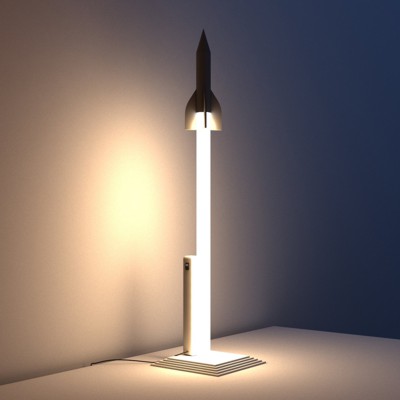 Table Lamp Rocket - 3D Model by malibusan