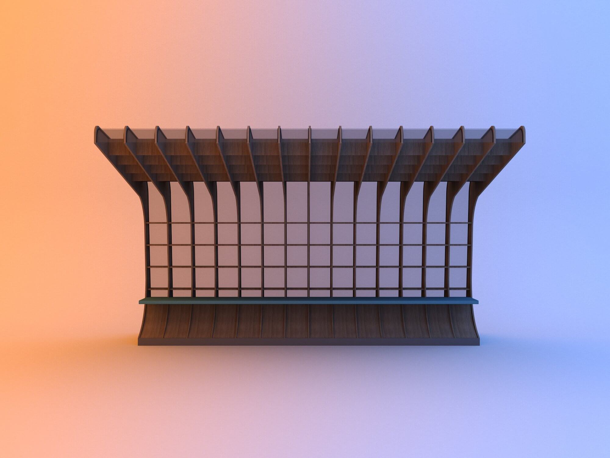 Urban Parametric Design of Modular Bus Stop - 3D Model by malibusan